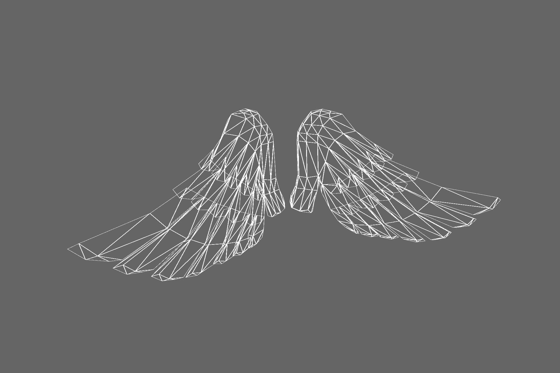 Low Poly Casual Angel Wing - Free 3D Model by Revereel Studio