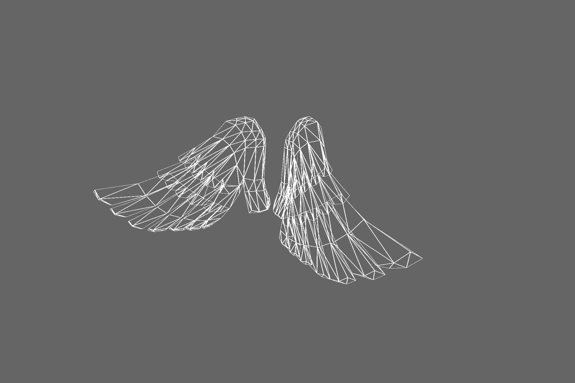 Low Poly Casual Angel Wing - Free 3D Model by Revereel Studio