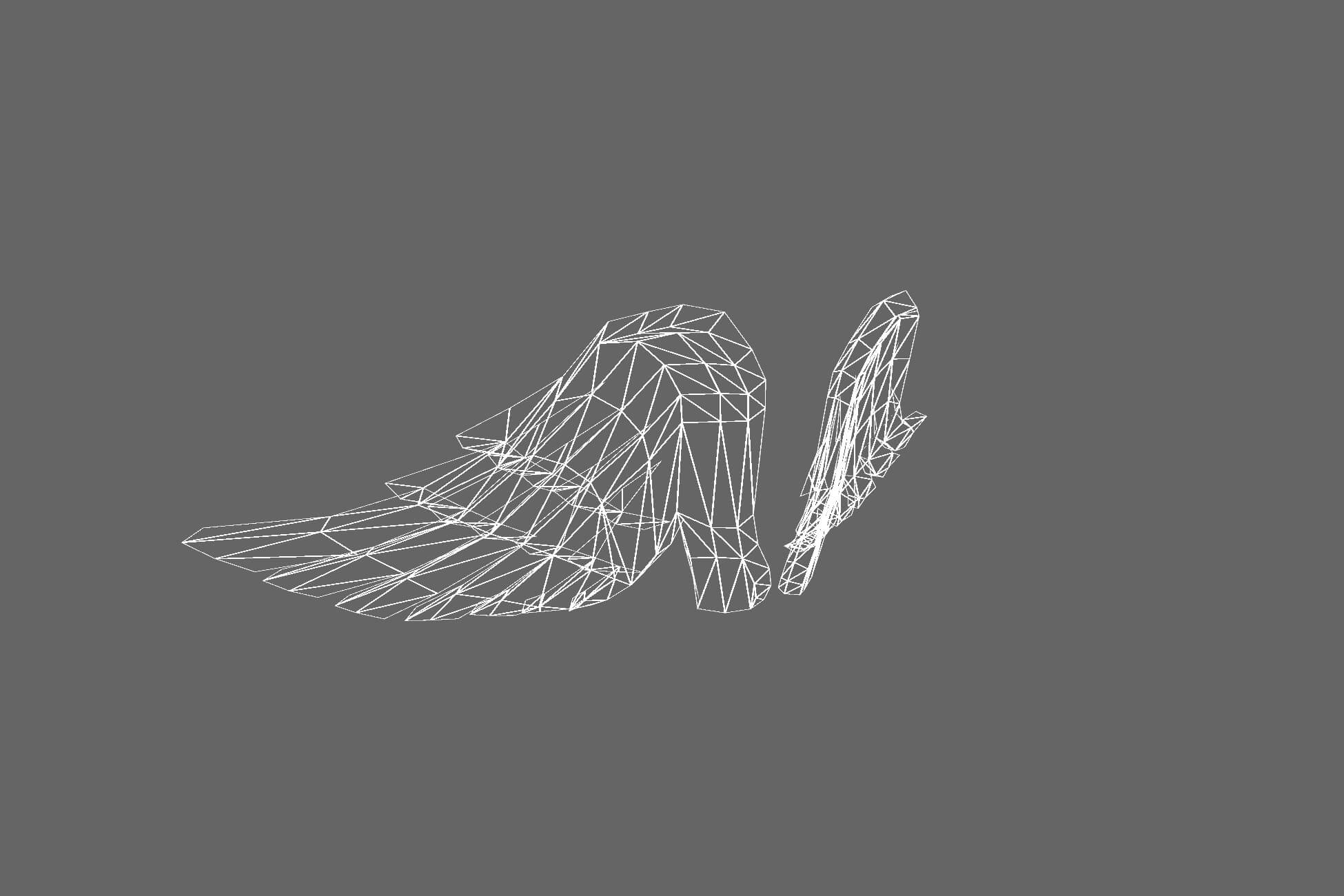 Low Poly Casual Angel Wing - Free 3D Model by Revereel Studio