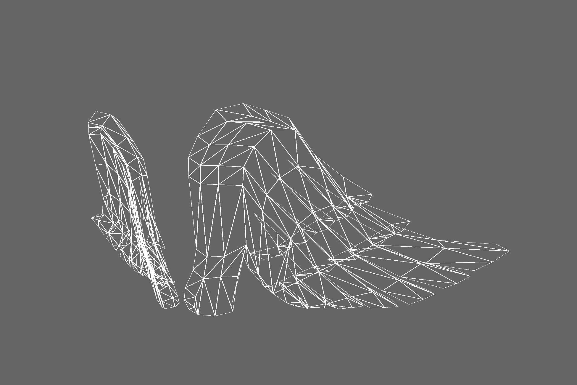 Low Poly Casual Angel Wing - Free 3D Model by Revereel Studio