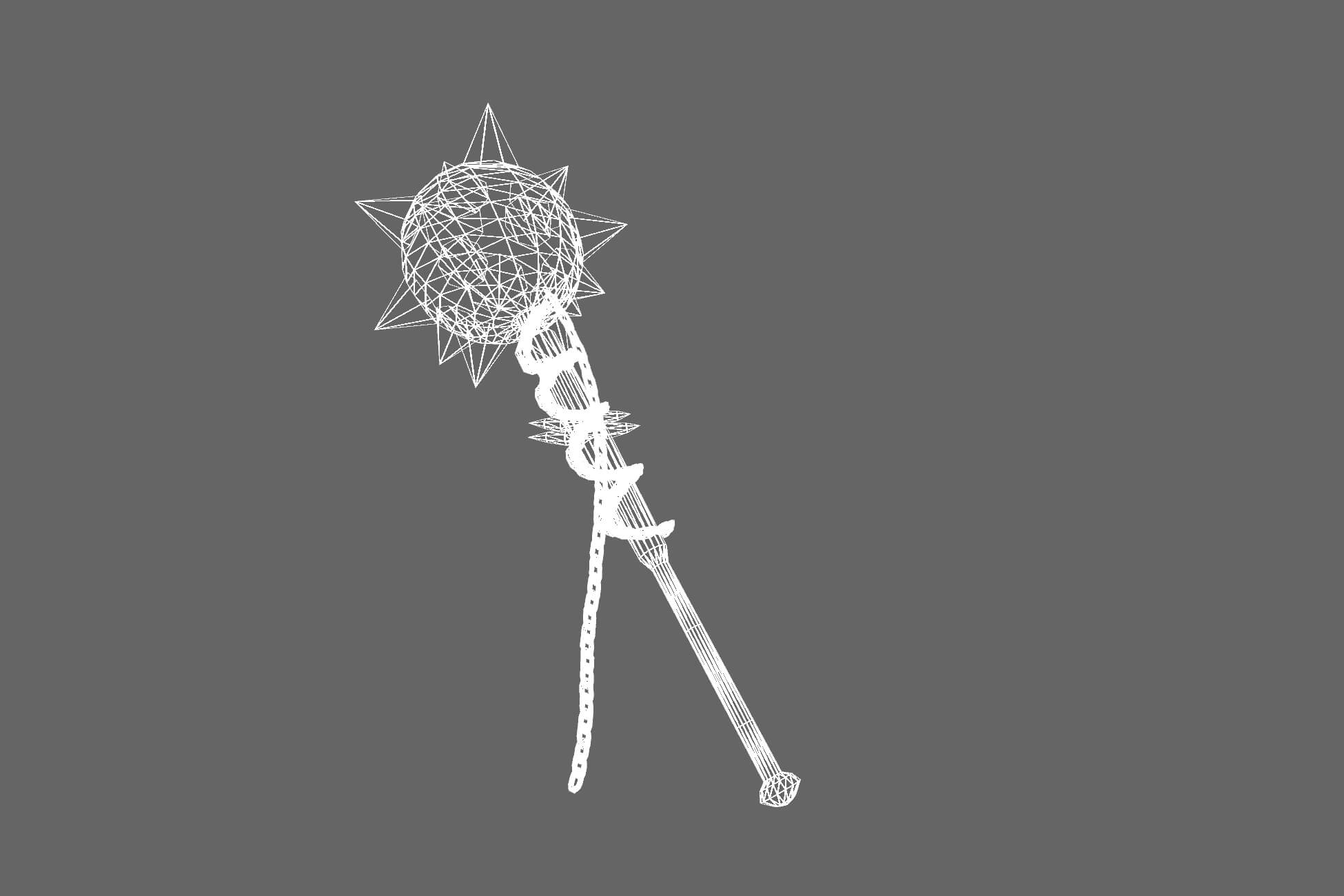 Low Poly Casual Battle Flail - Free 3D Model by Revereel Studio