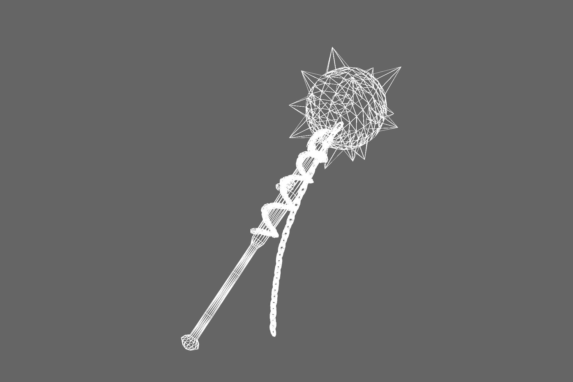 Low Poly Casual Battle Flail - Free 3D Model by Revereel Studio