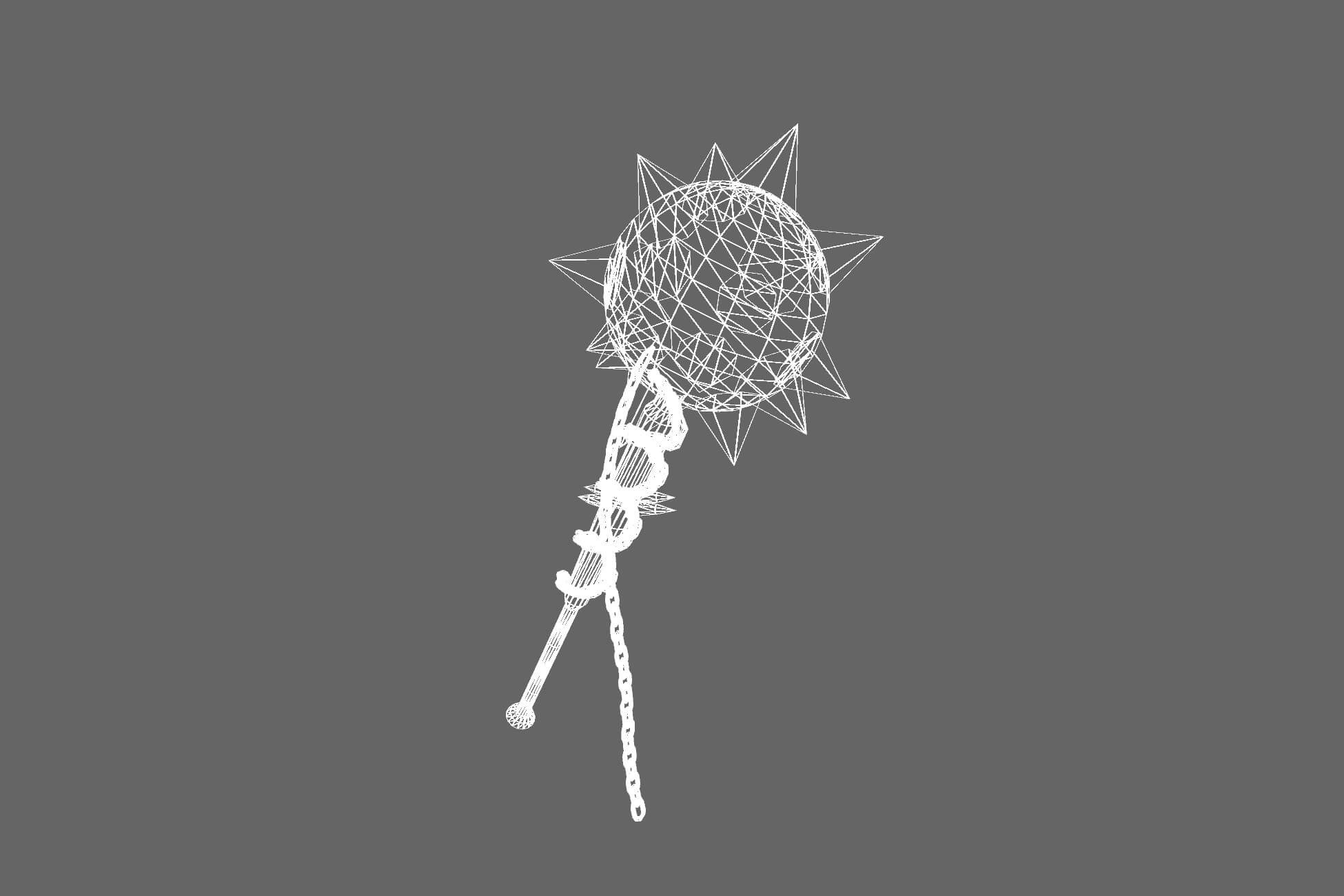 Low Poly Casual Battle Flail - Free 3D Model by Revereel Studio