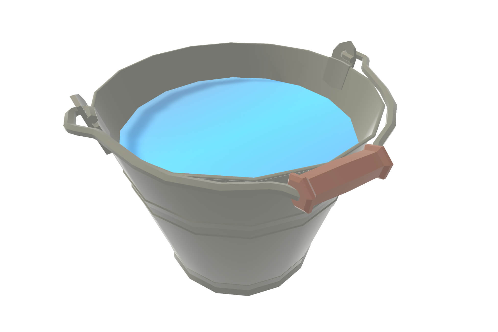 Low Poly Casual Bucket - Free 3D Model by Revereel Studio