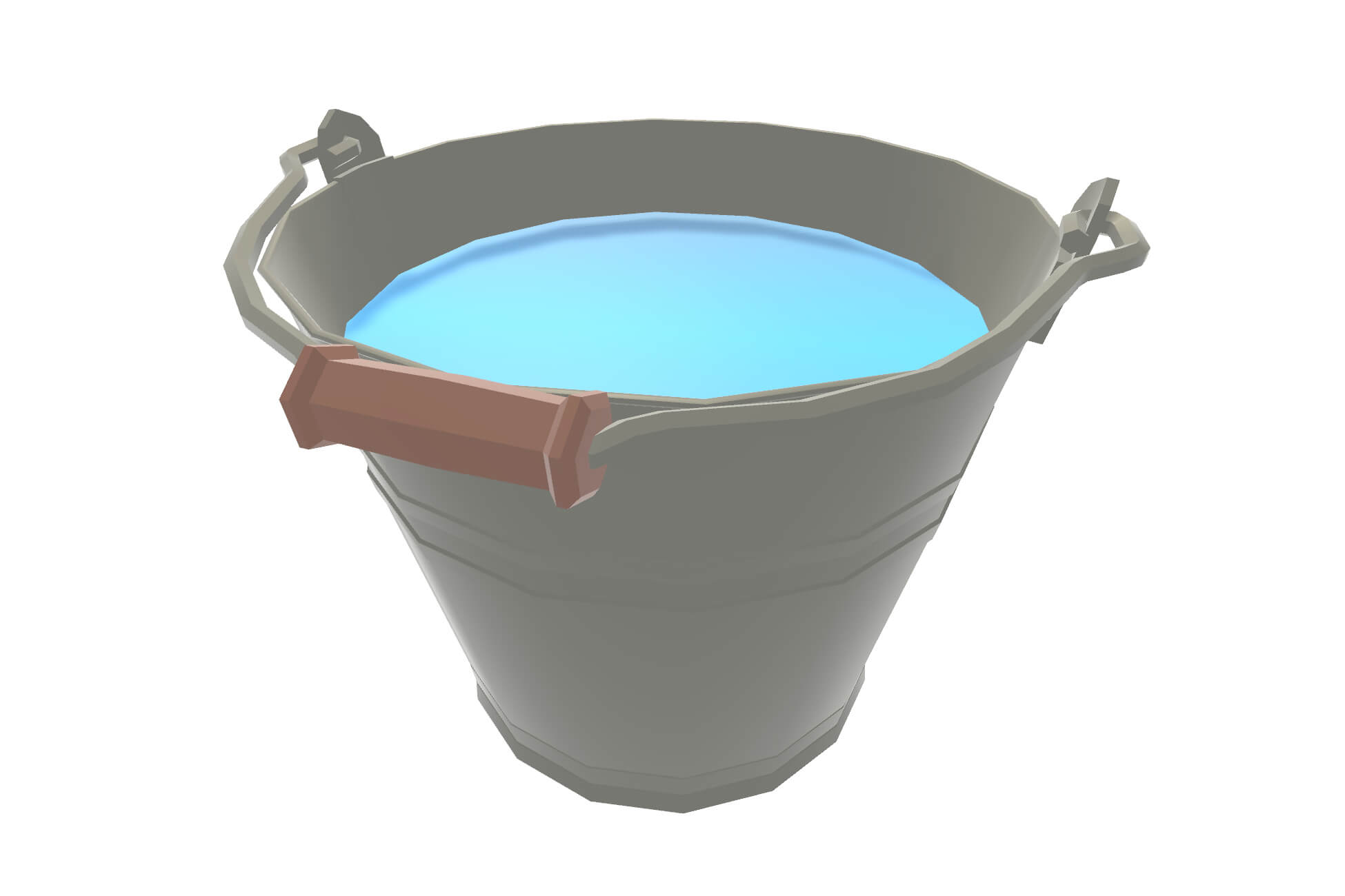 Low Poly Casual Bucket - Free 3D Model by Revereel Studio