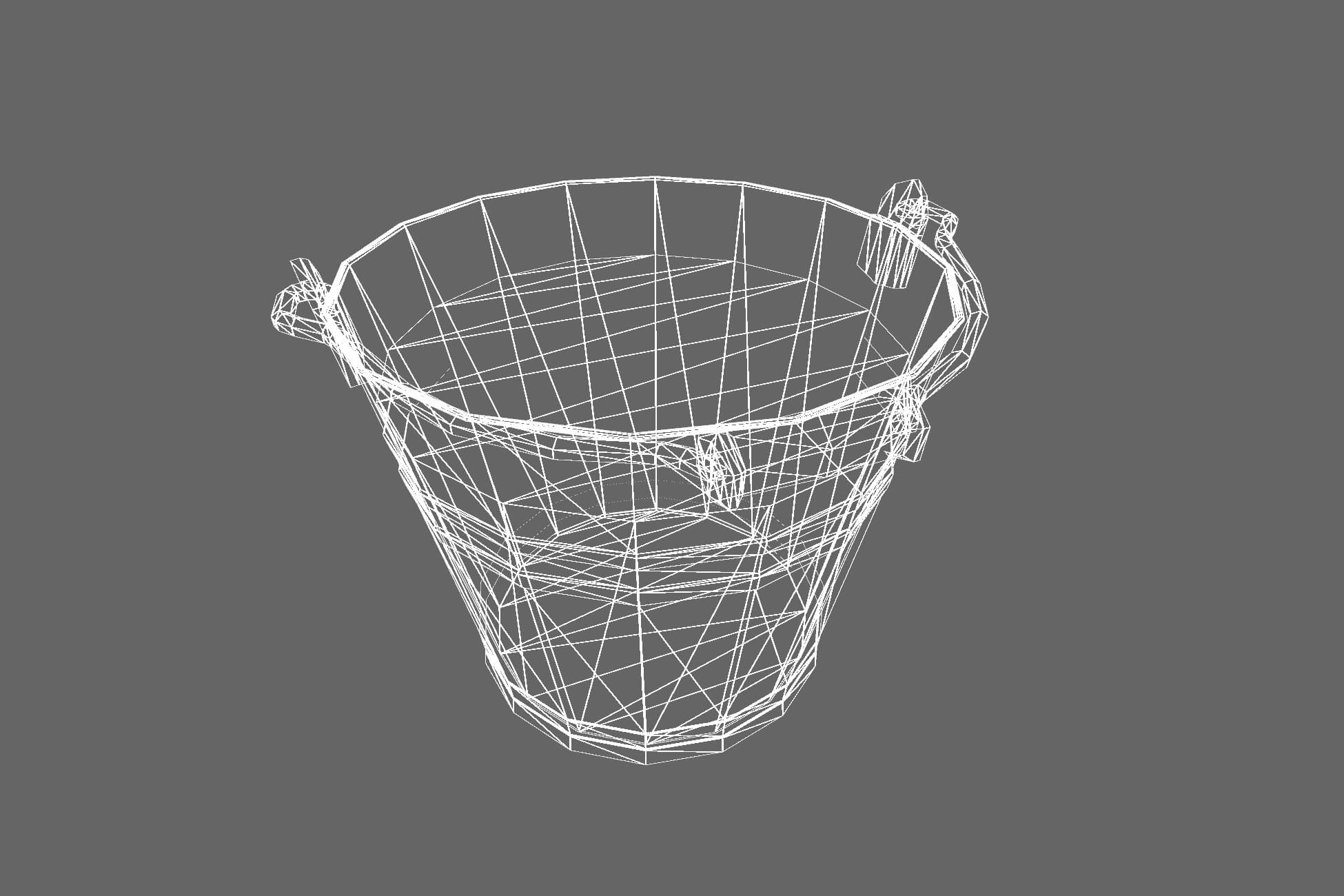 Low Poly Casual Bucket - Free 3D Model by Revereel Studio