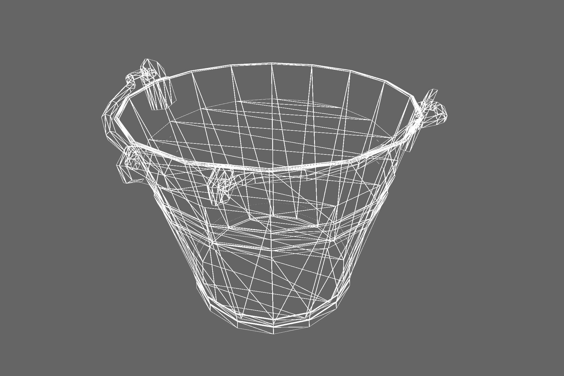 Low Poly Casual Bucket - Free 3D Model by Revereel Studio