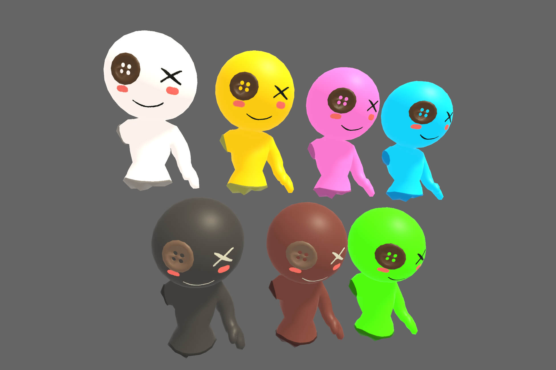 Low Poly Casual Horror Doll Pack - Free 3D Model by Revereel Studio