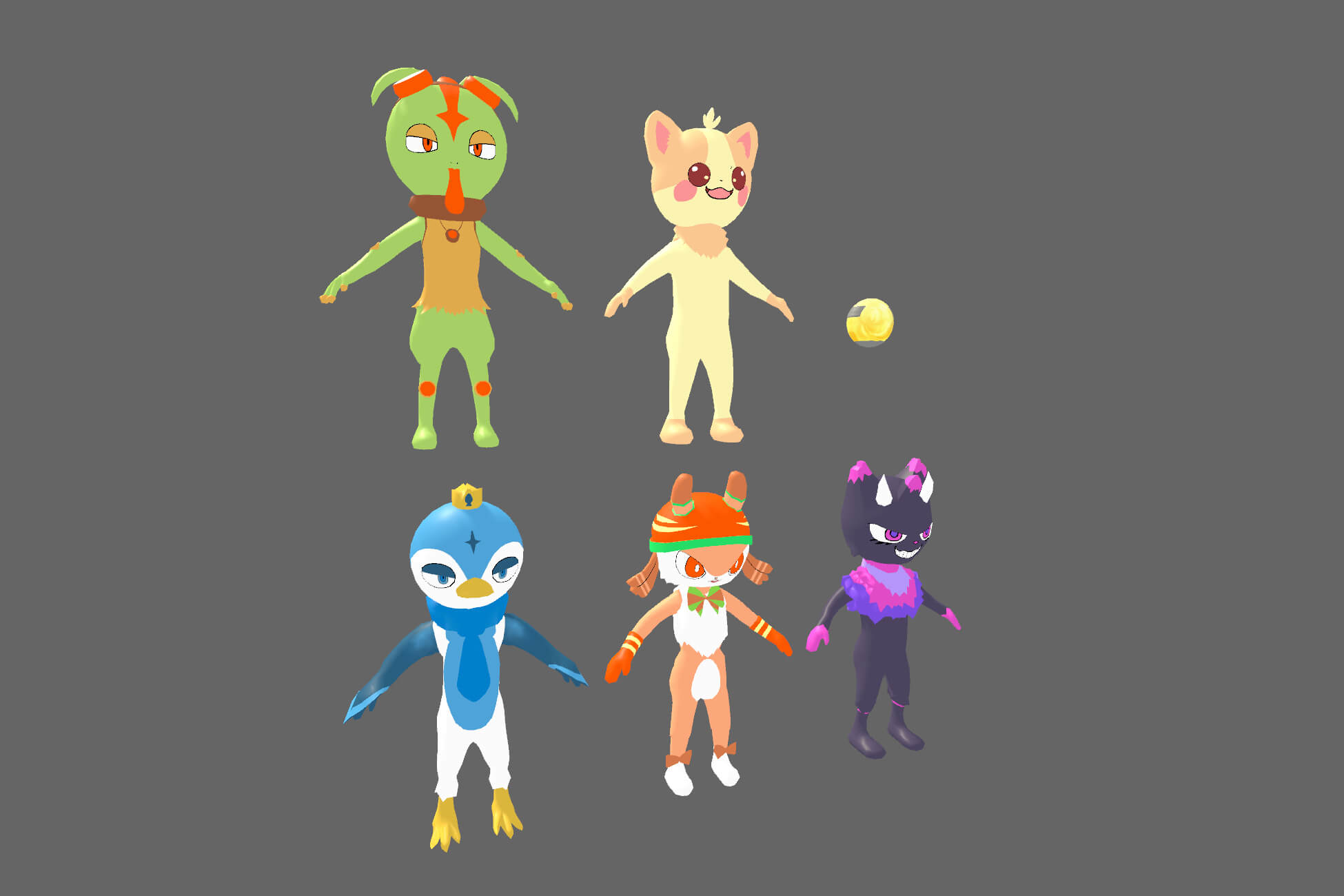 Low Poly Casual Monster Humanoid - Fantasy Characters Pack 3D Model by ...