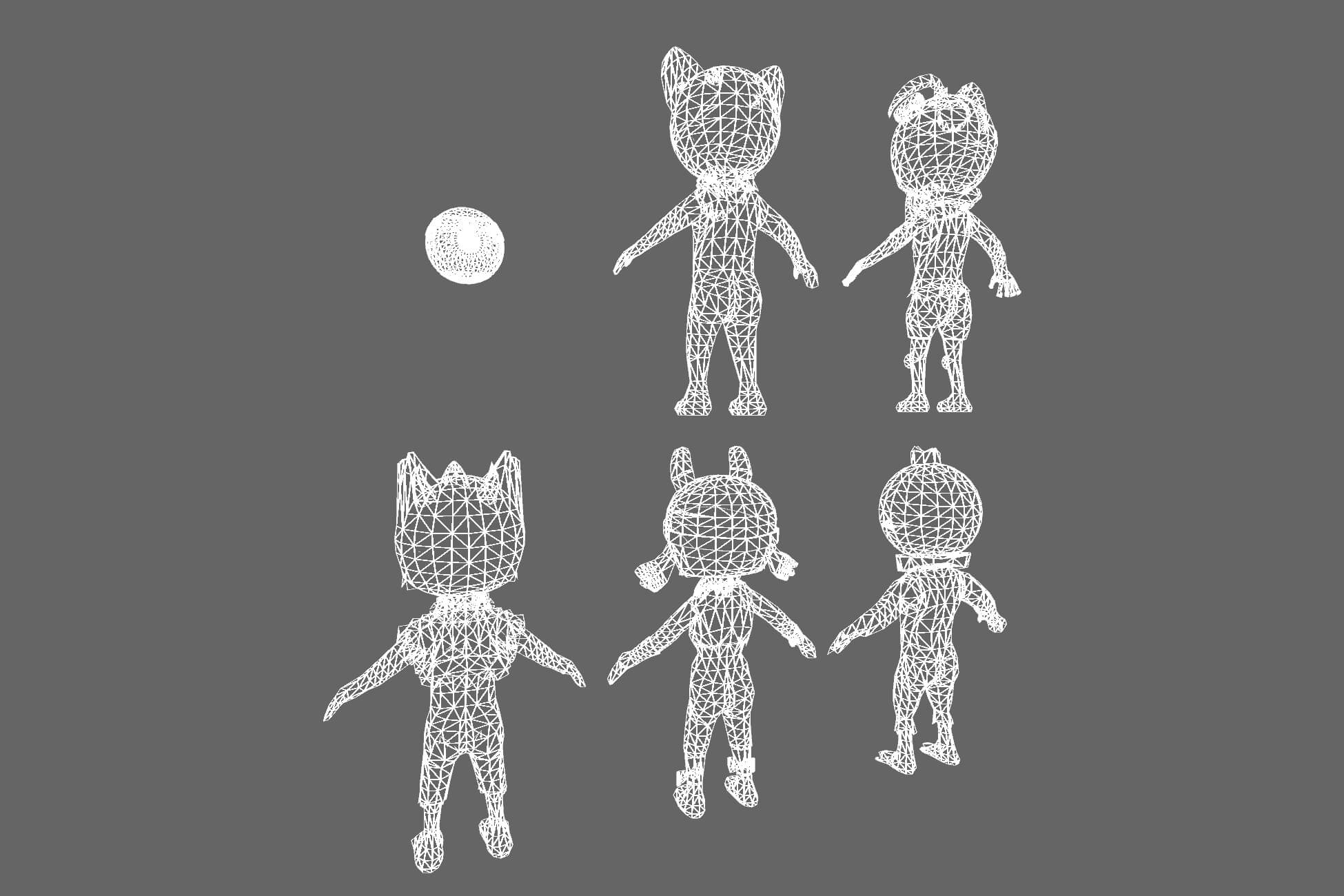 Low Poly Casual Monster Humanoid - Fantasy Characters Pack 3D Model by ...