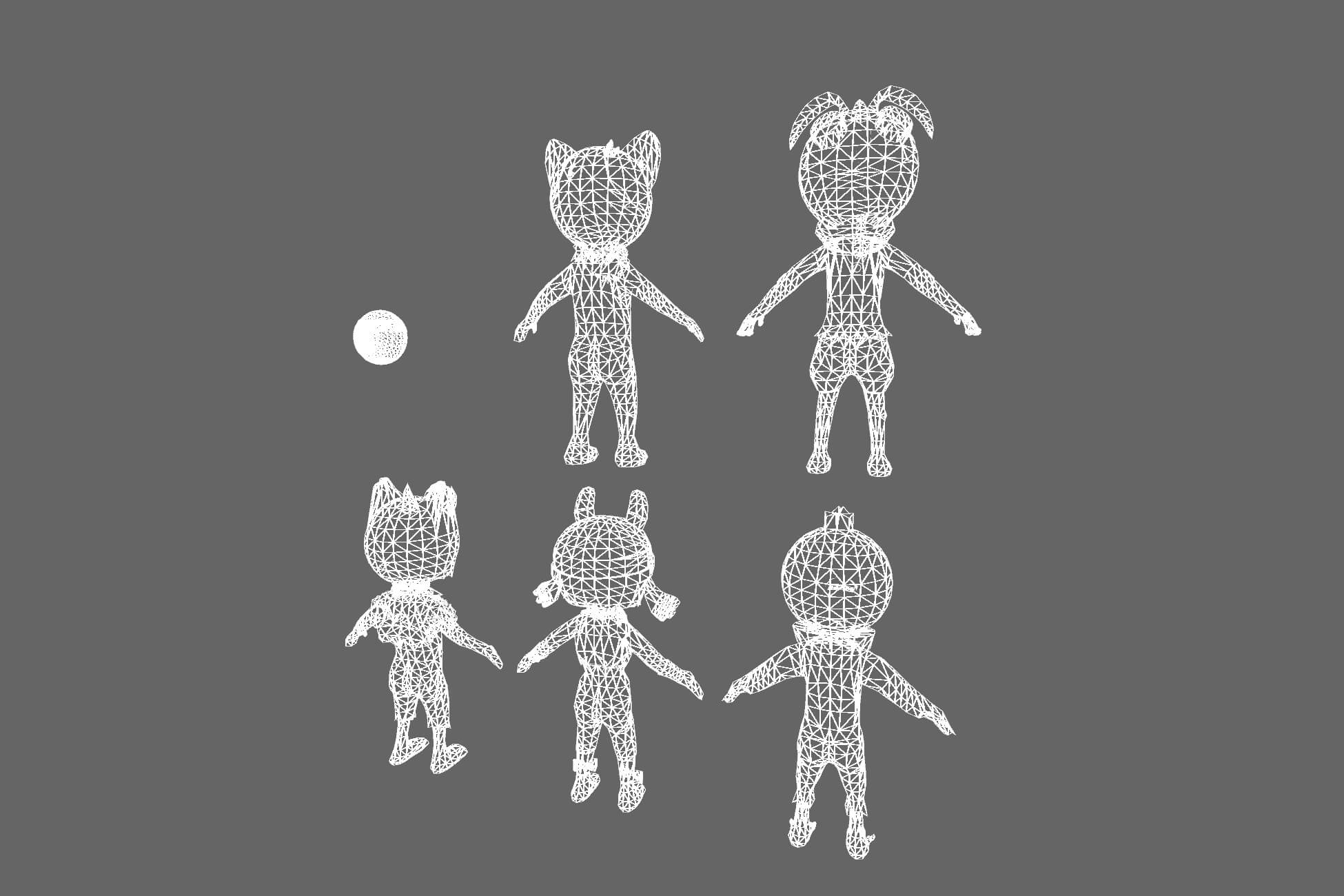 Low Poly Casual Monster Humanoid - Fantasy Characters Pack 3D Model by ...