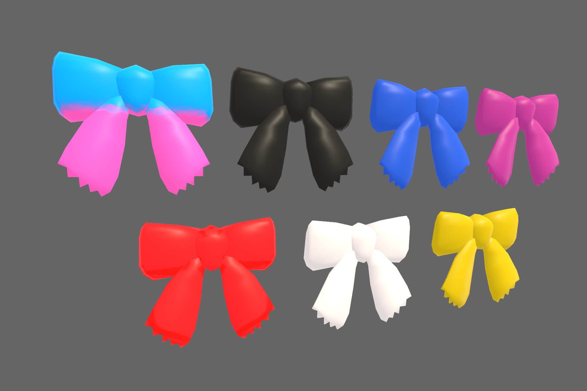 Low Poly Casual Ribbon Pack - Free 3D Model by Revereel Studio