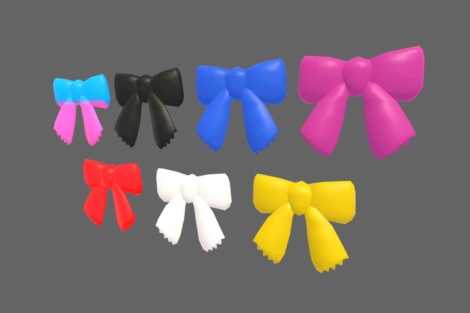 Low Poly Casual Ribbon Pack - Free 3D Model by Revereel Studio