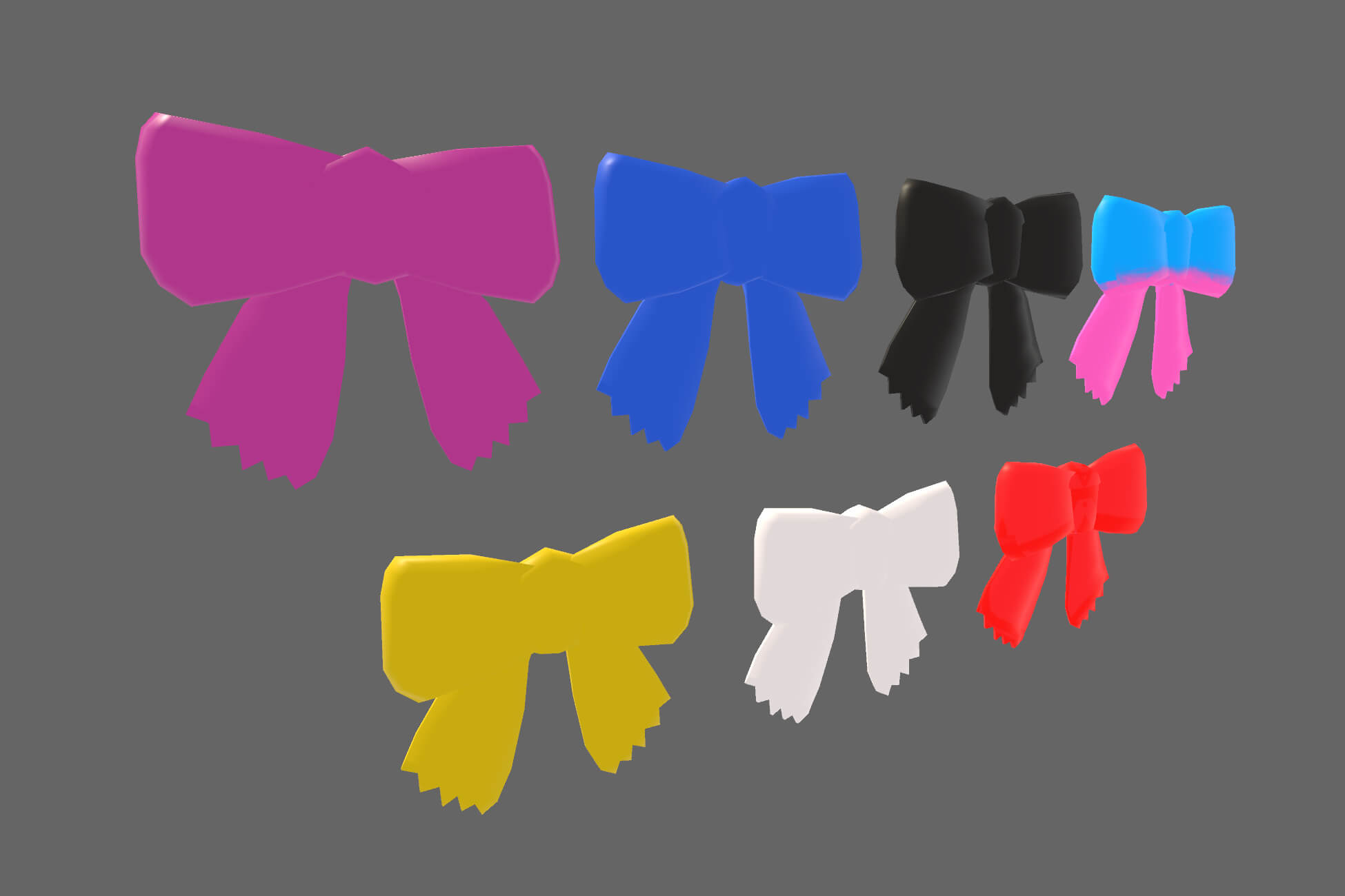 Low Poly Casual Ribbon Pack - Free 3D Model by Revereel Studio