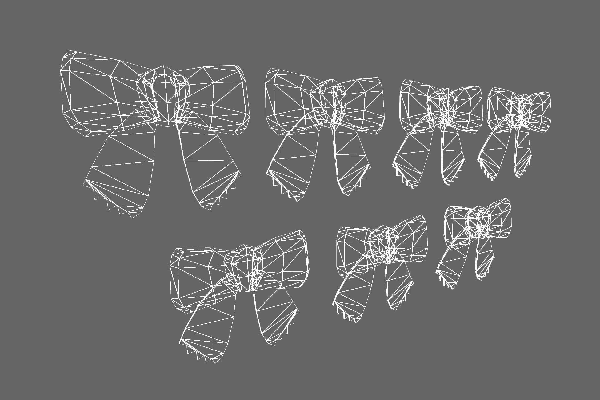 Low Poly Casual Ribbon Pack - Free 3D Model by Revereel Studio