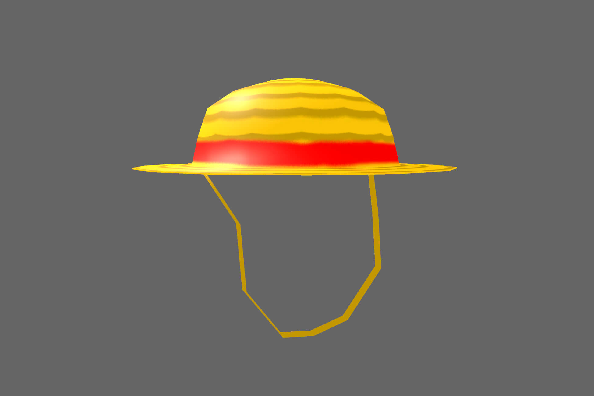 Low Poly Casual Strawhat - Free 3D Model by Revereel Studio