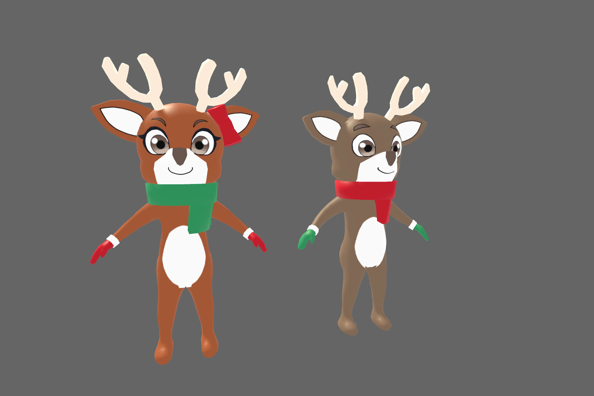Low Poly Deer Humanoid - Fantasy Characters Pack 3D Model by Revereel ...