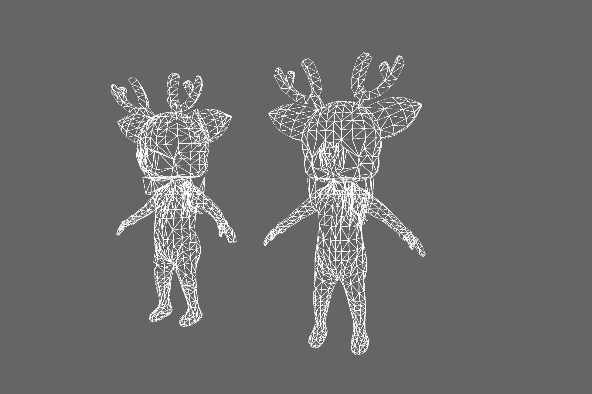 Low Poly Deer Humanoid - Fantasy Characters Pack 3D Model by Revereel ...