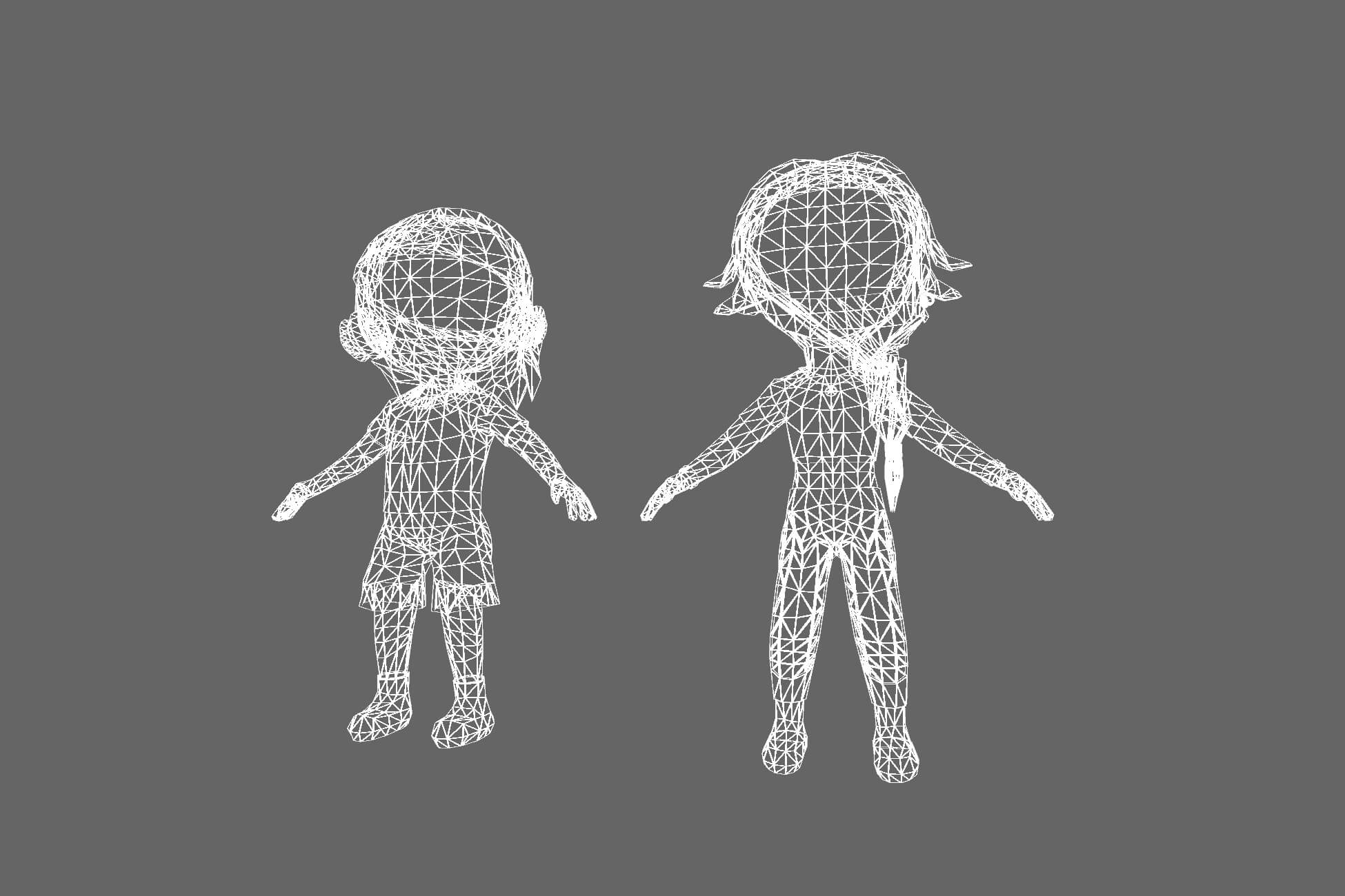 Low Poly Street Hip & Hop Boy and Girl - Fantasy Charact 3D Model by ...