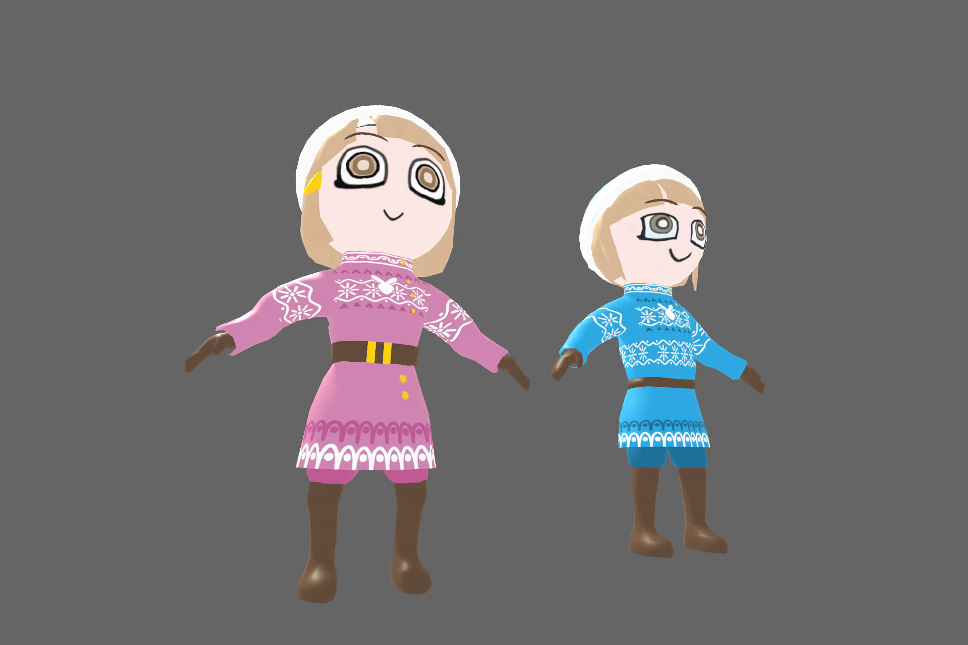 Low Poly Winter Girl - Fantasy Characters Pack 3D Model by Revereel Studio