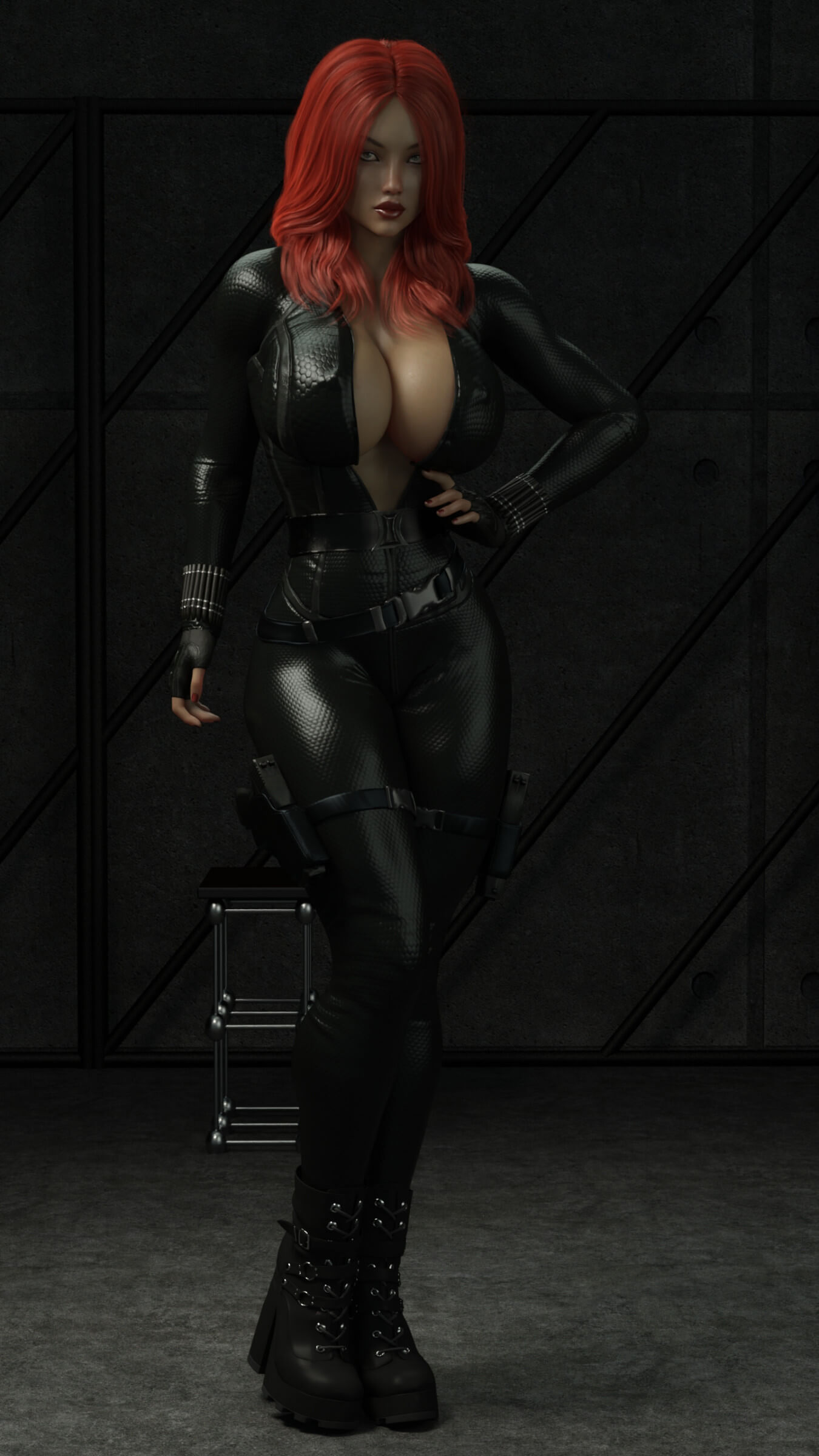 Blackwidow 3D Render, Digital Art by rex44x