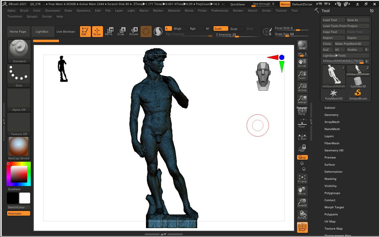 Michelangelo's David Statue - 3D Model by REZA MORADI