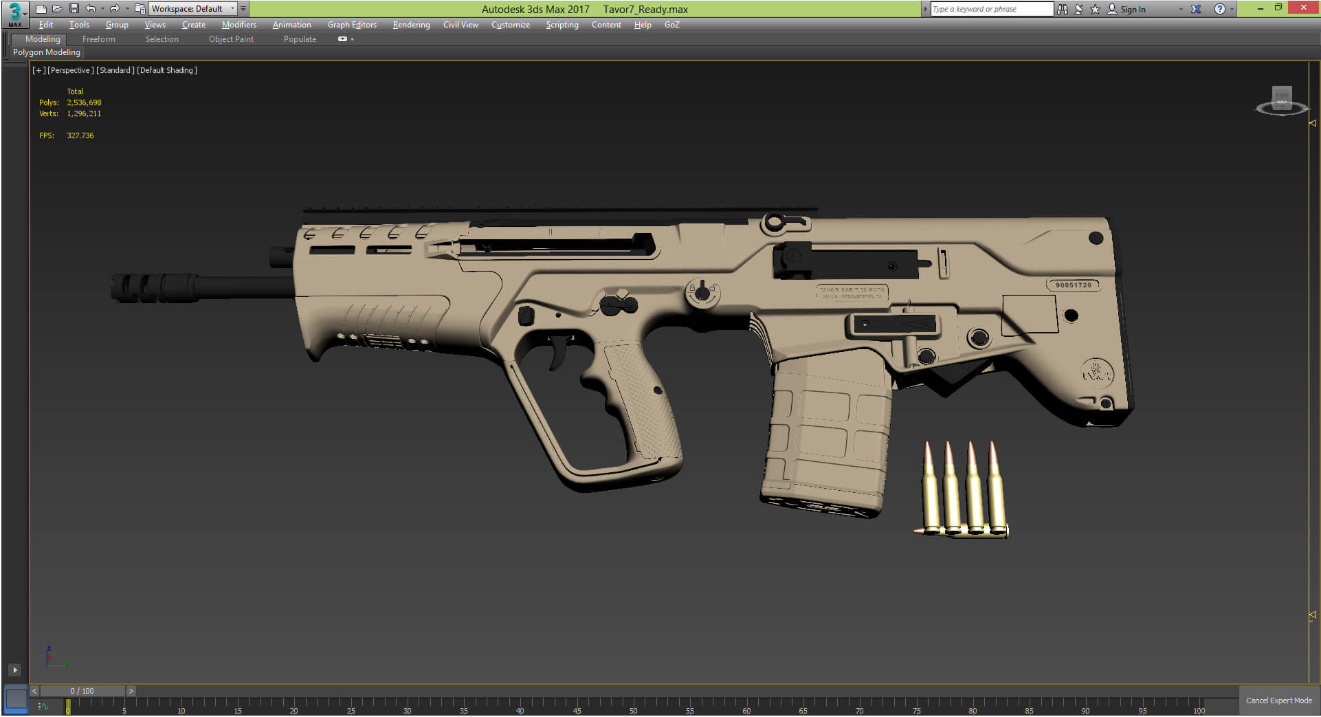 IWI Tavor 7 - 3D Model by rfarencibia