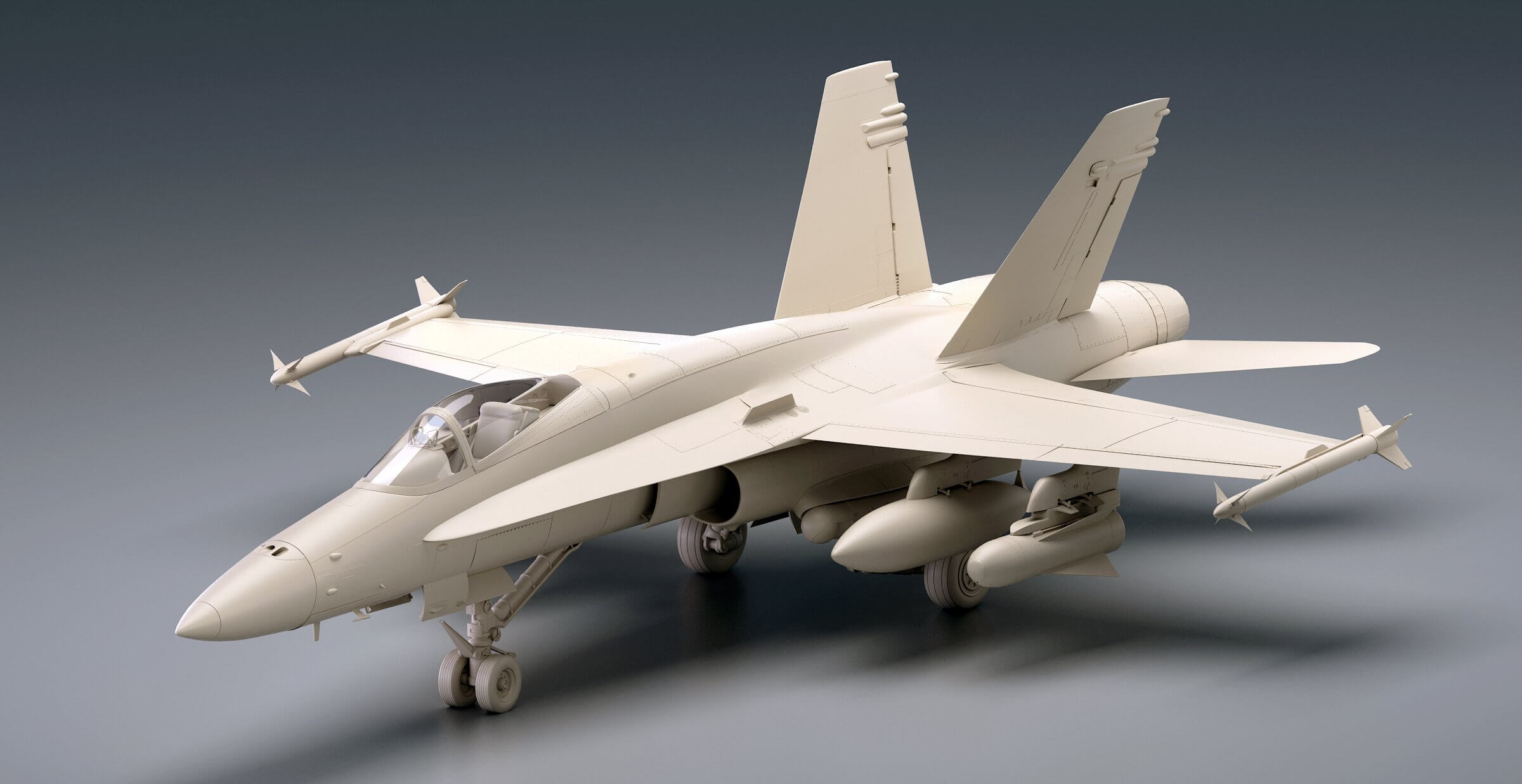 McDonnell Douglas FA-18 Hornet 3D Model by rfarencibia