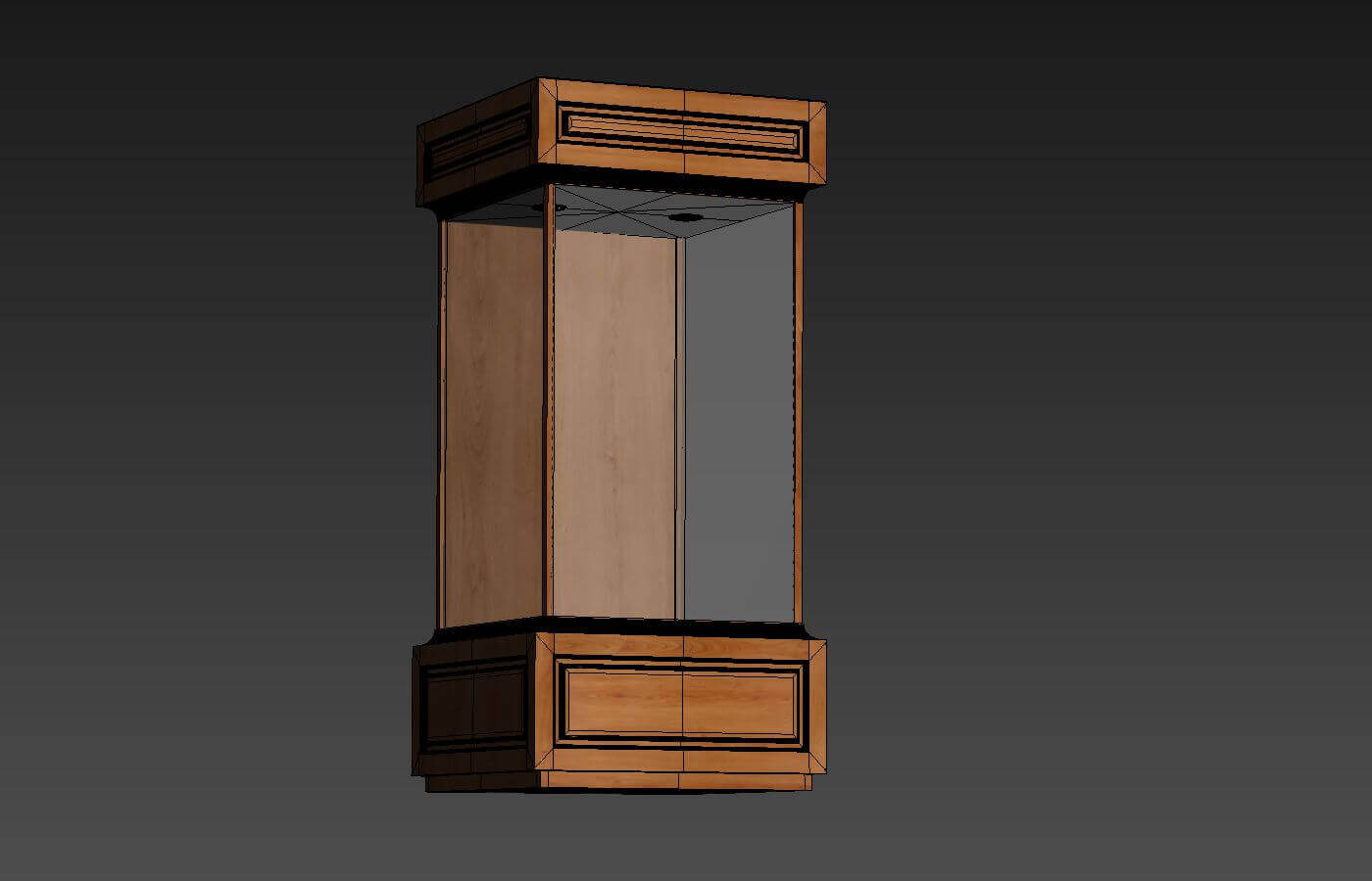 Wooden Showcase - 3D Model by rfarencibia