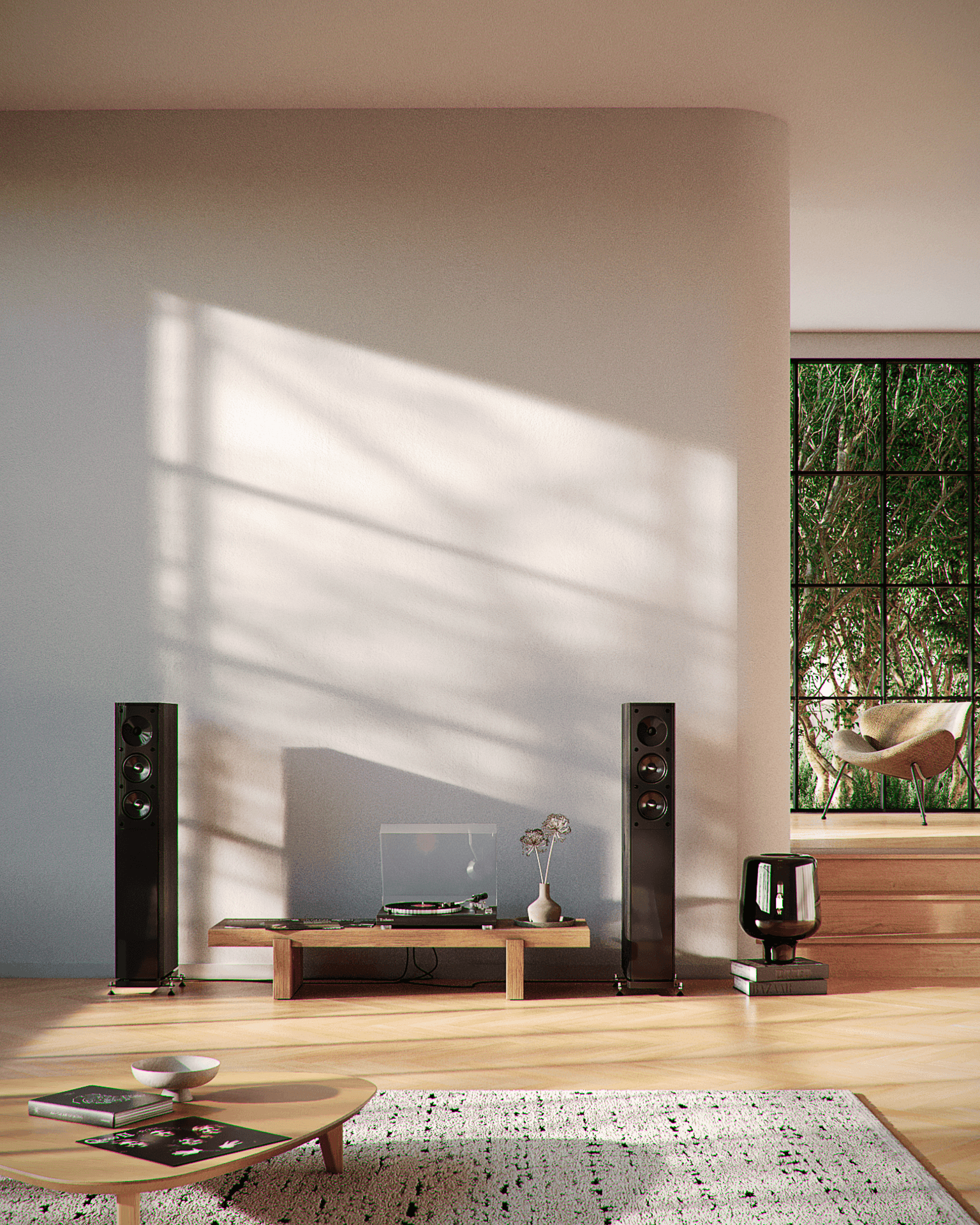 Sala de Som (Sound Room) 3D Render, Digital Art by RicDigital