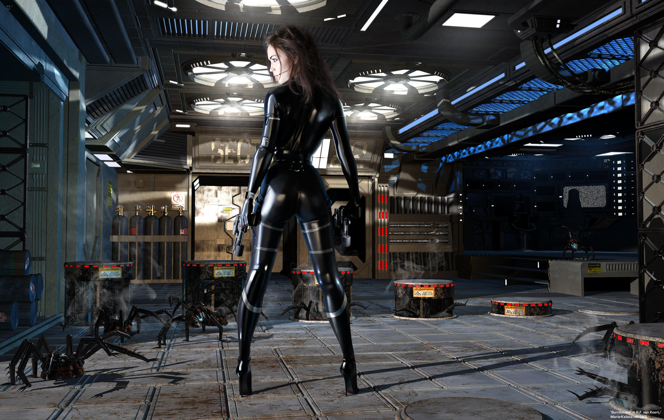 Surrounded 3D Render, Digital Art by Rick4F