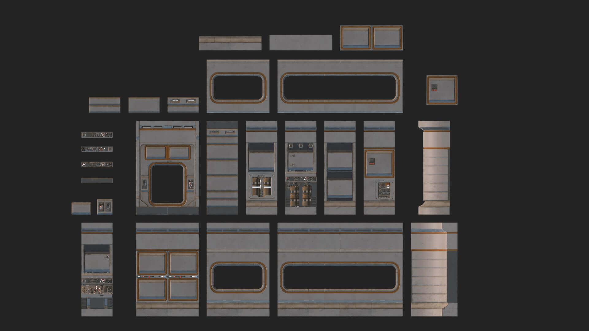 Sci-Fi Interior Asset Pack 3D Model by rickknox3d