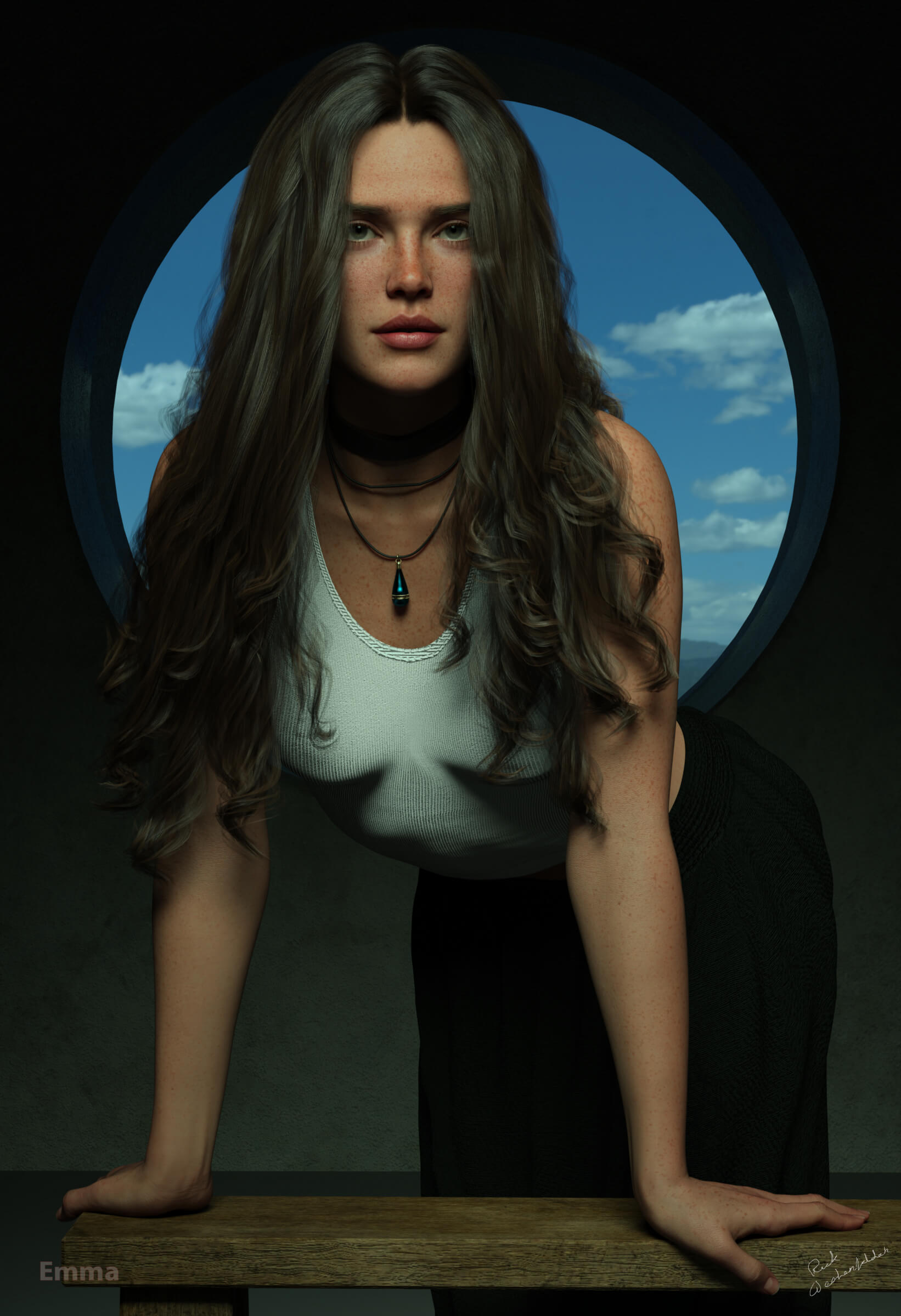 Emma 3D Render, Digital Art by RickWesh