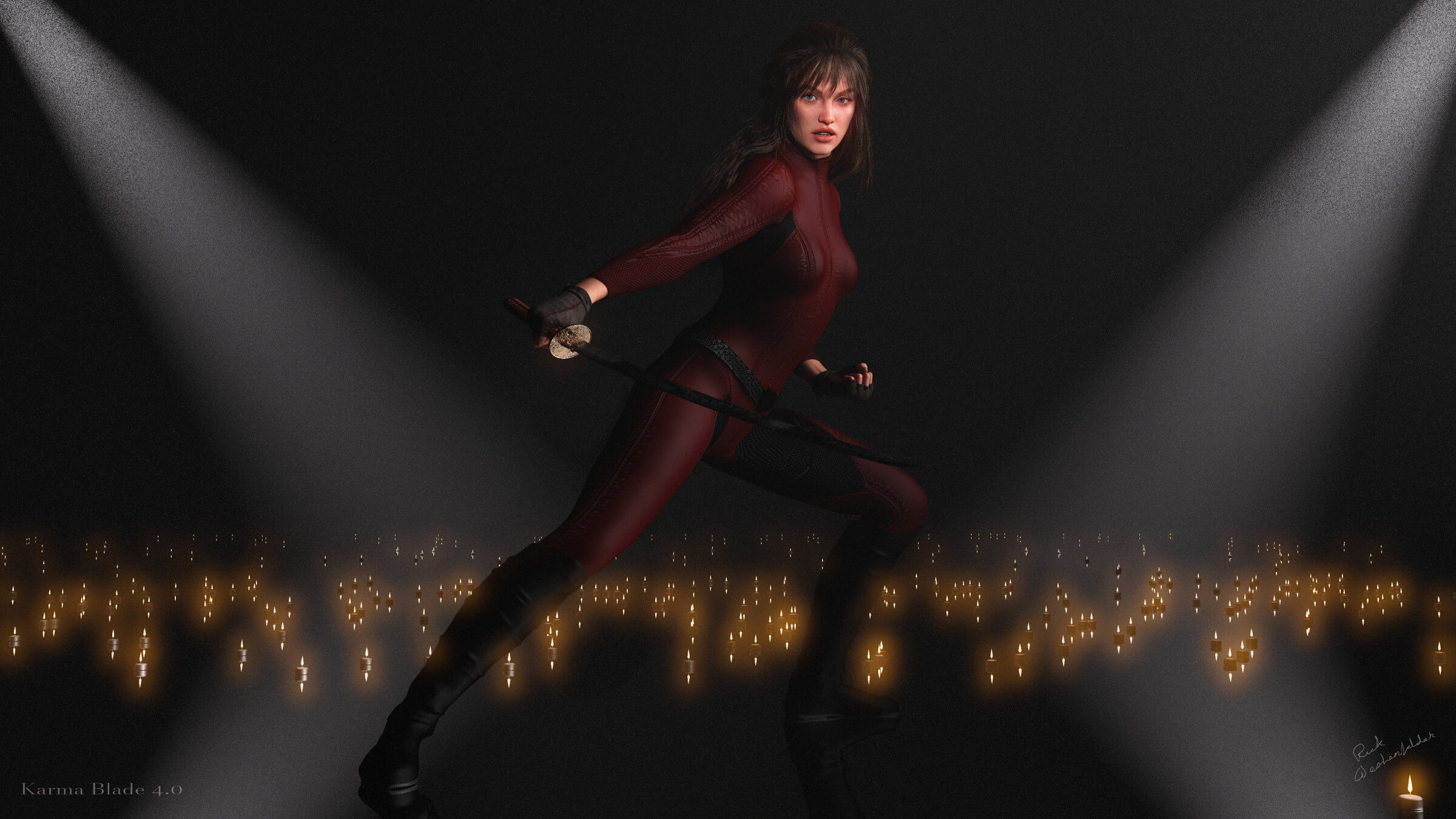 Karma Blade 4.0 3D Render, Digital Art by RickWesh