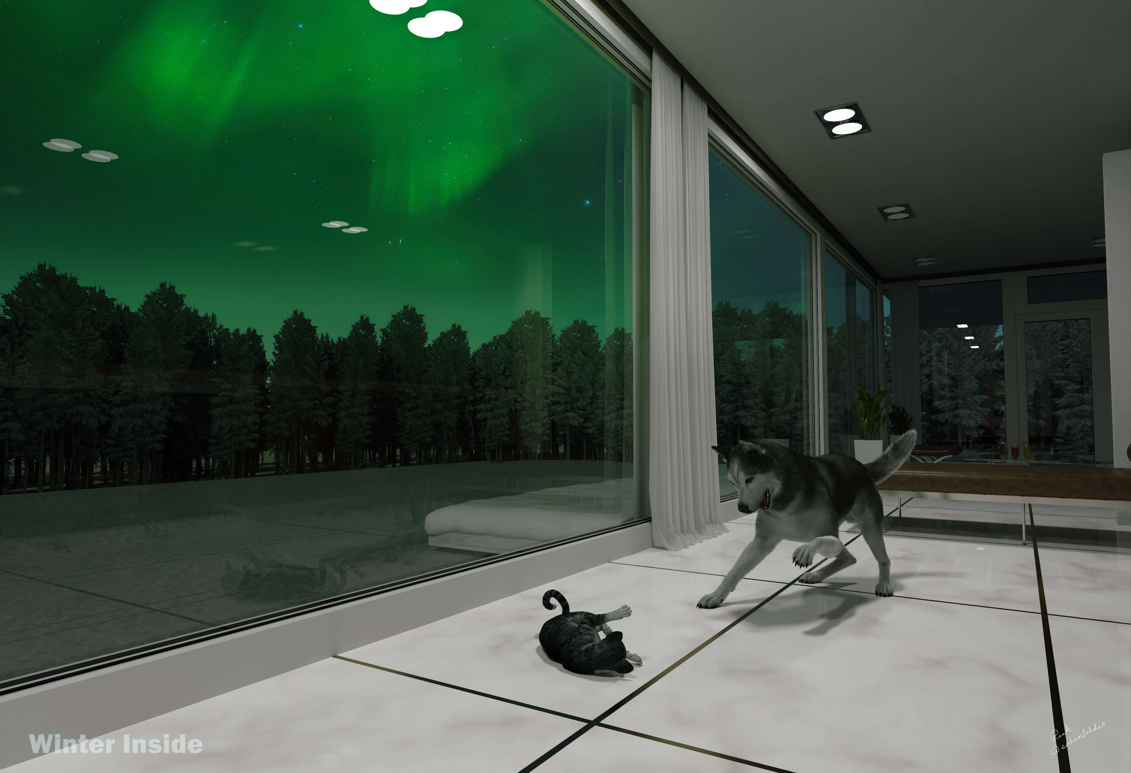 Winter inside 3D Render | RenderHub Gallery