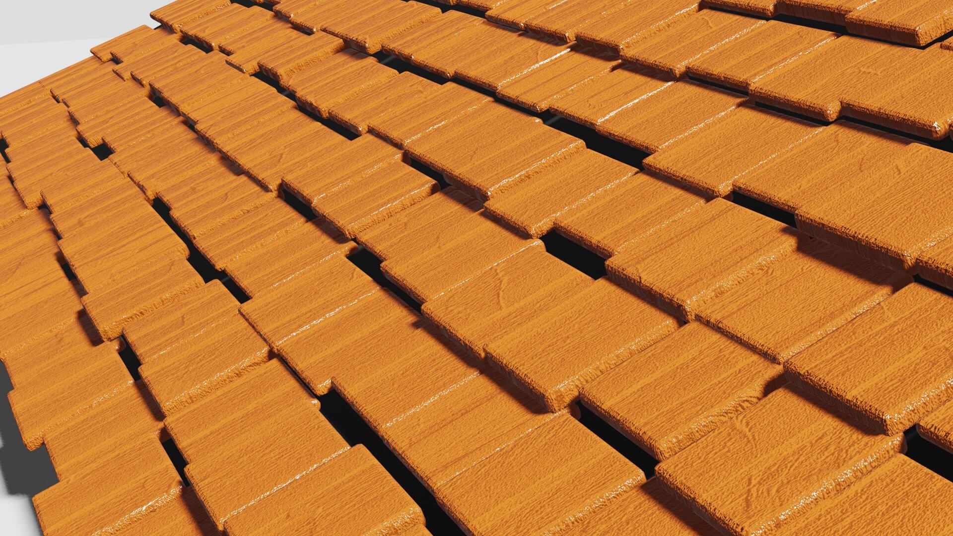 Basic Random Wood Textured Roof #1 - 3D Model by ricoyhm