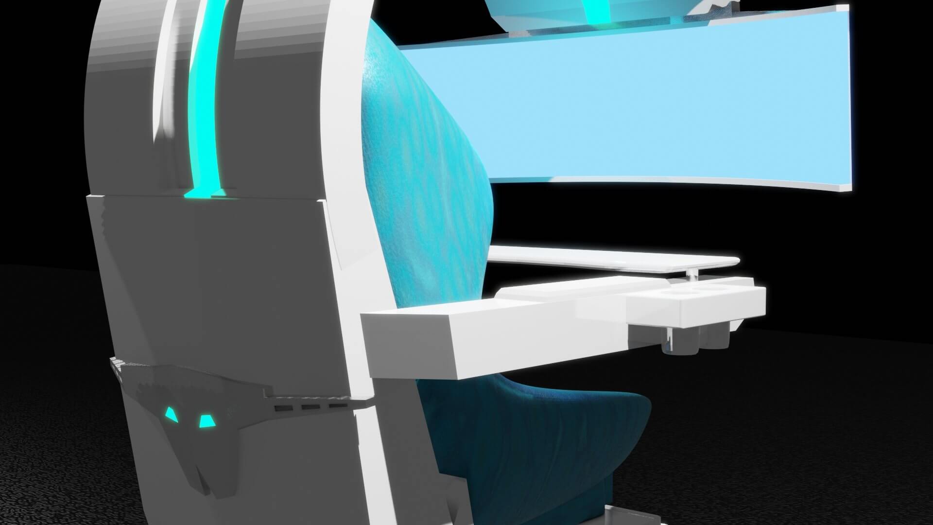 Gaming Throne - Advanced Gaming Chair Concept With Monitor 3D Model by ...