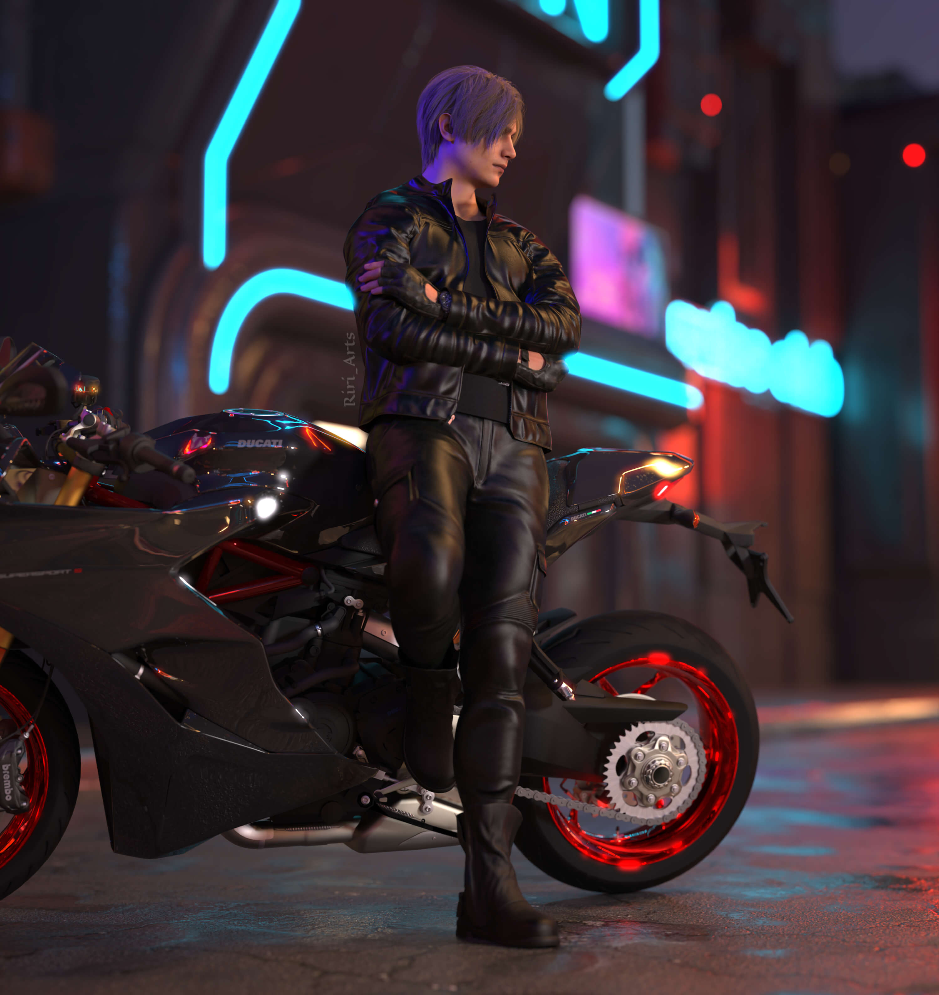 Leon Kennedy 3D Render, Digital Art by Riri_Arts