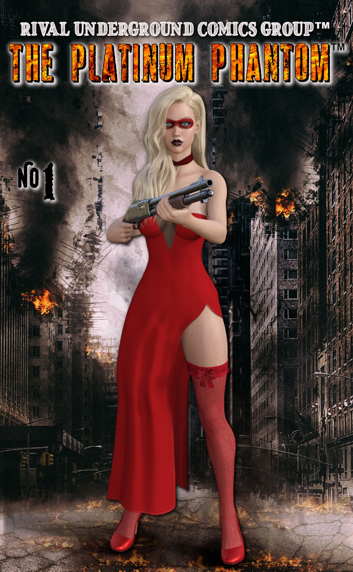 The Platinum Phantom Issue 1 3D Render by Rival Underground