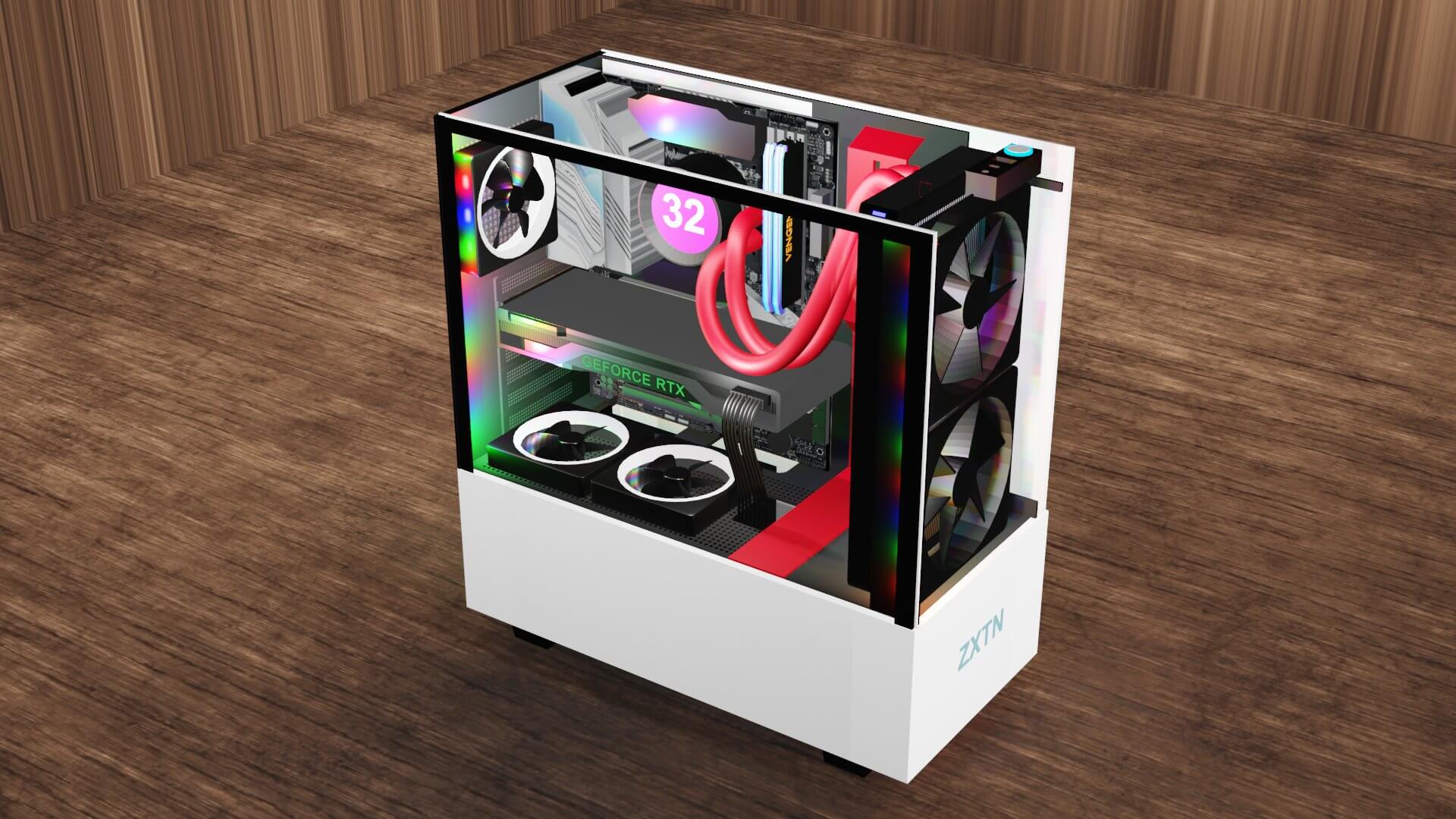 Minimalistic Gaming PC - 3D Model by River_3