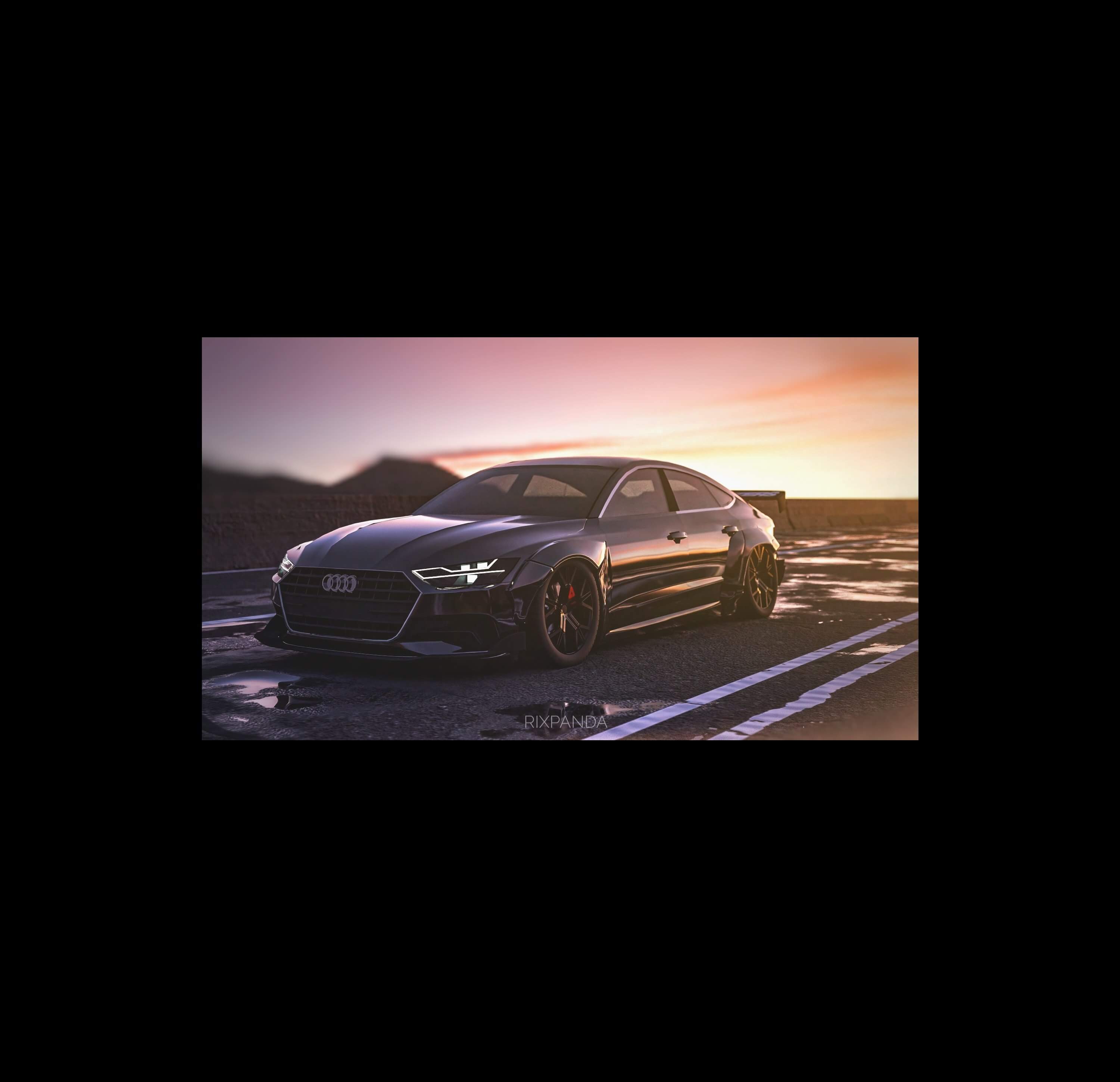 Audi widebody 3D Render, Digital Art by rixpanda