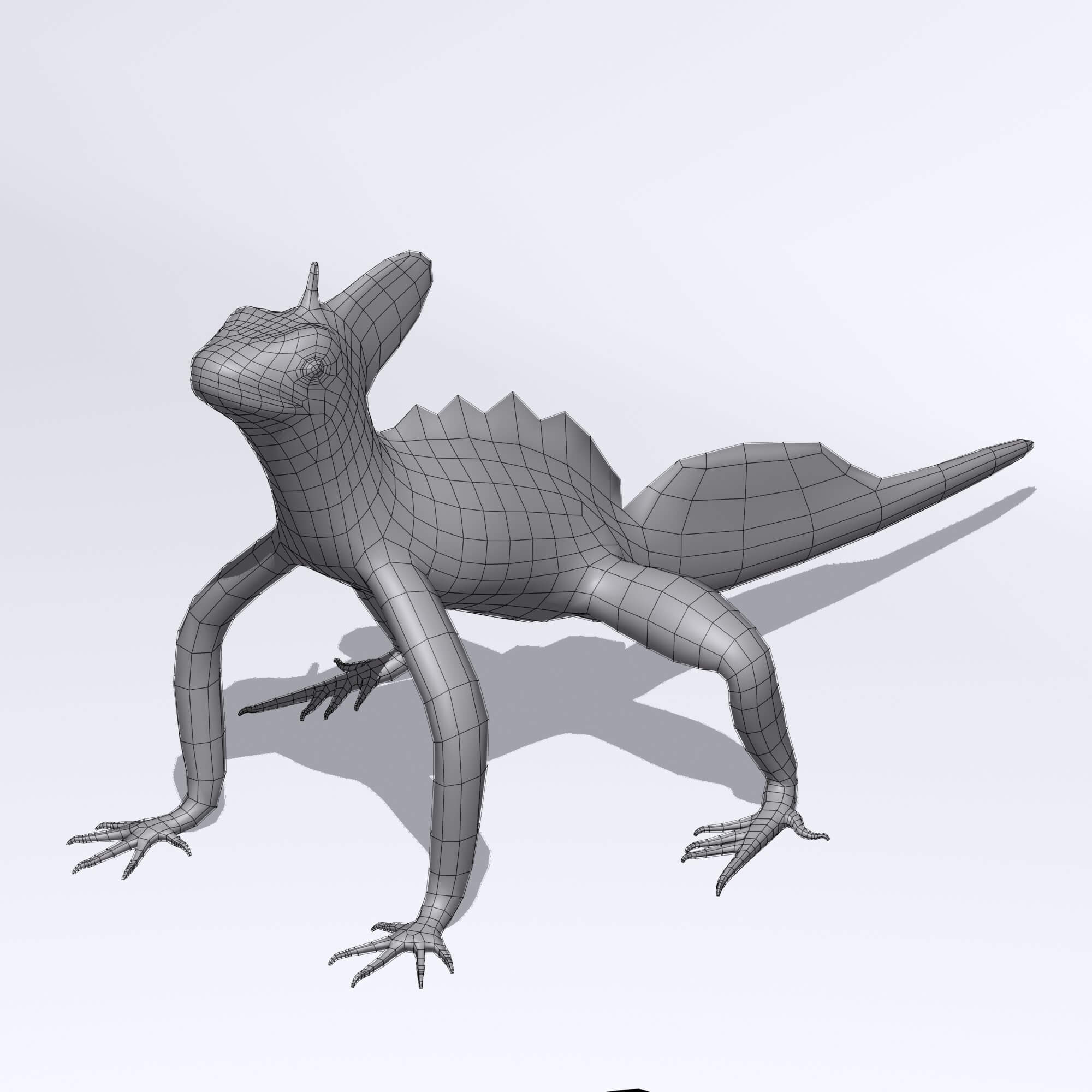 Basilisk Lizard - 3D Model by rmilushev