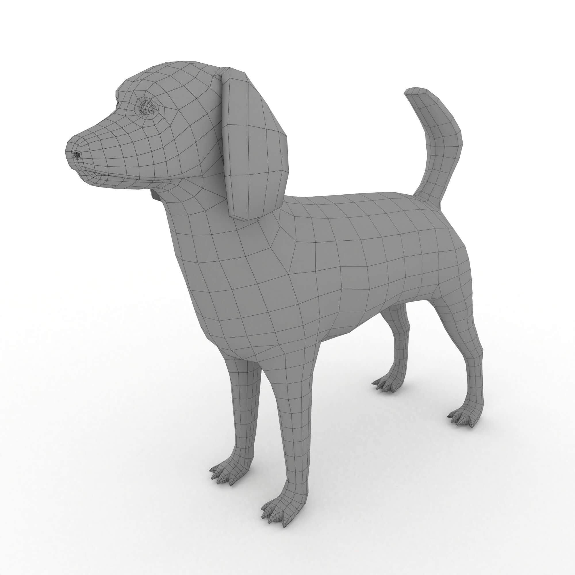 Beagle Dog - 3D Model by rmilushev