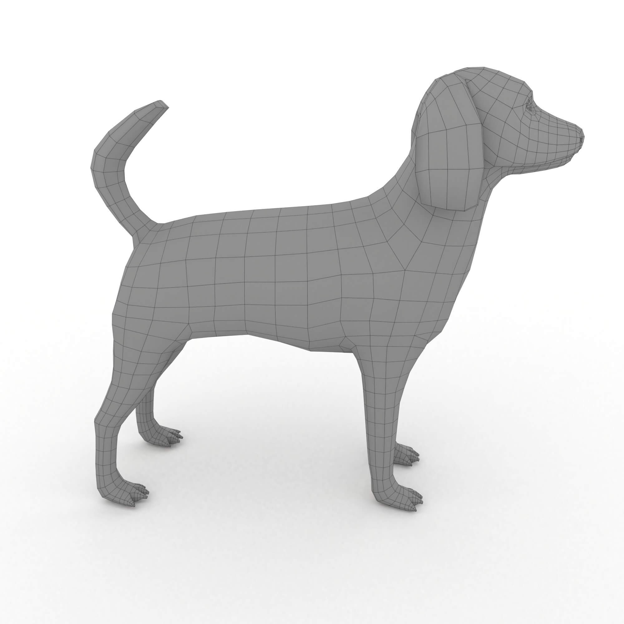 Beagle Dog - 3D Model by rmilushev