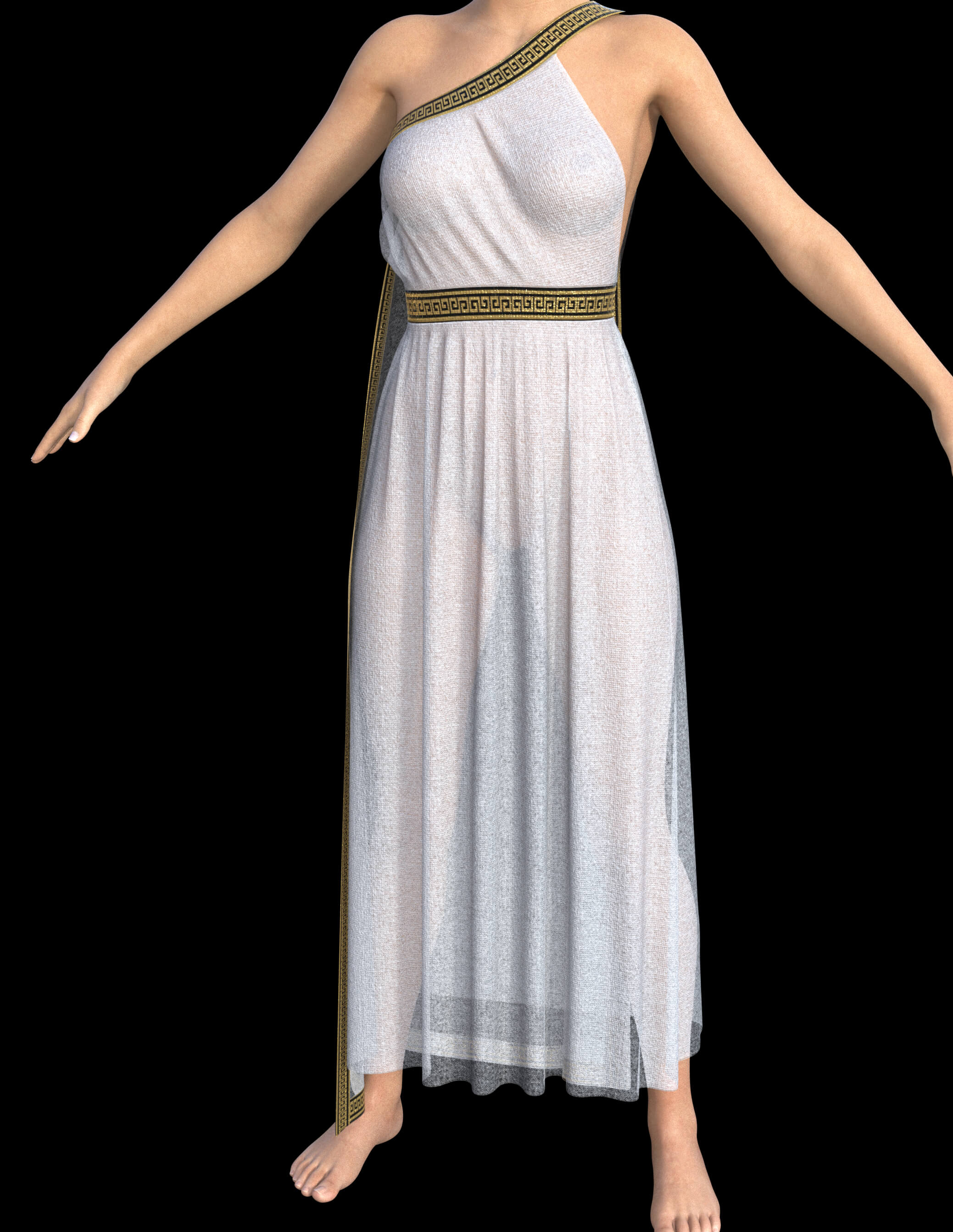 Ancient Greek Dress With Cape for Genesis 8 Female - Daz Content by RN95