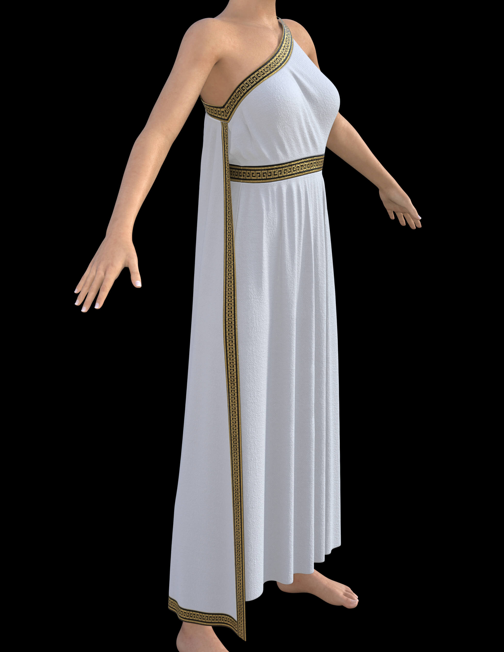 Ancient Greek Dress With Cape for Genesis 8 Female - Daz Content by RN95