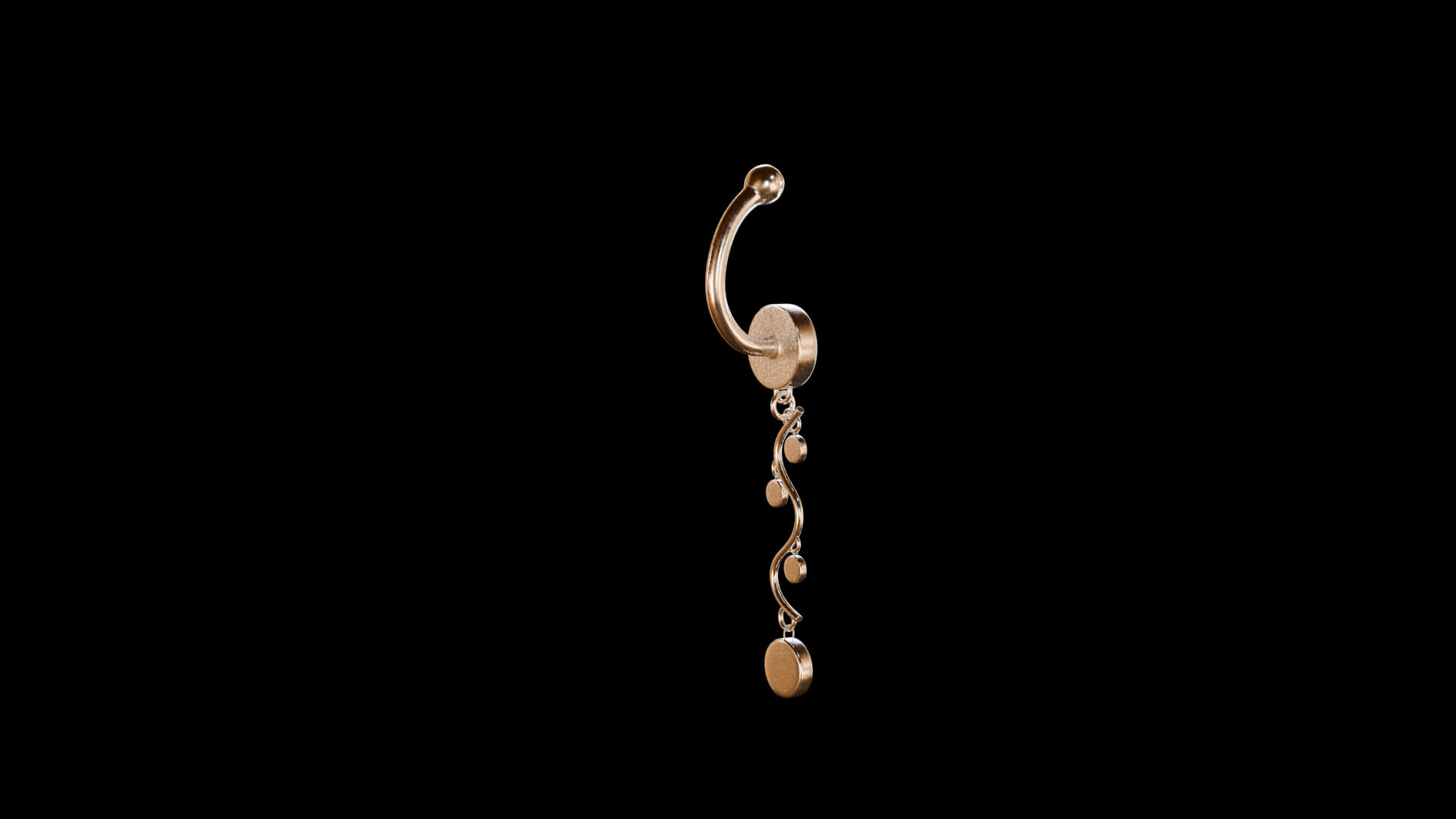 Collection of 6 Different Belly Piercing - 3D Model by RN95