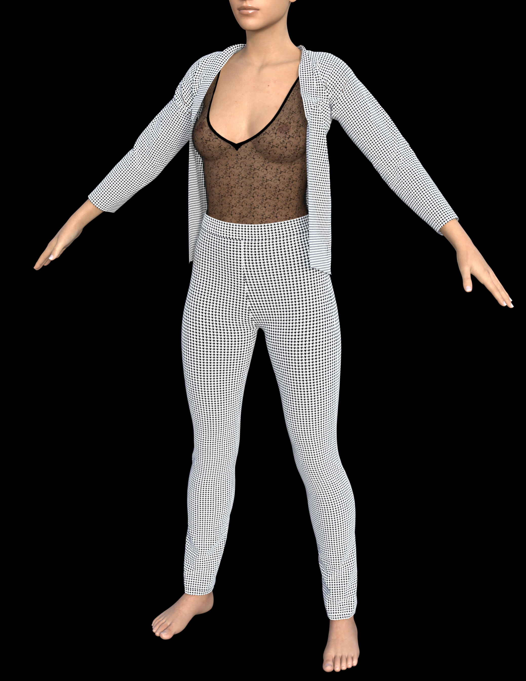 Business Suit With Sexy Top for Genesis 8 Female - Daz Content by RN95