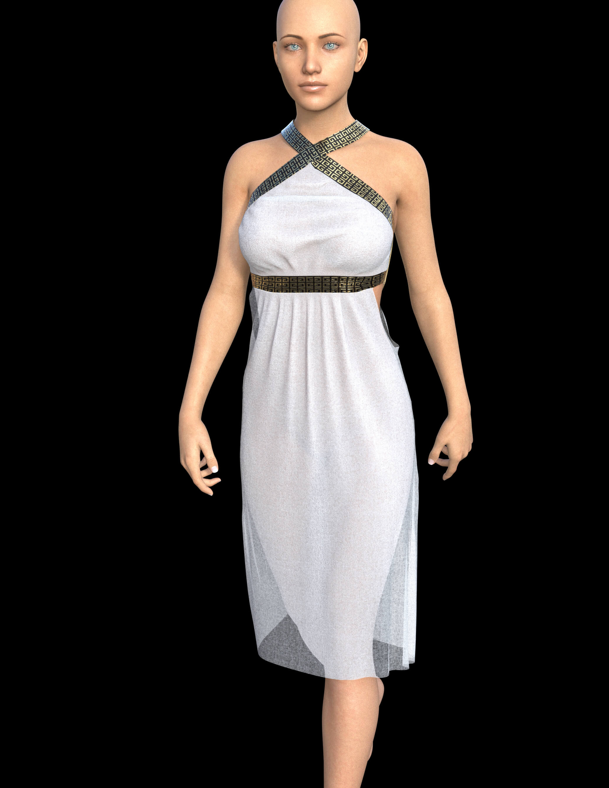Crossed Greek Dress for Genesis 8 Female - Daz Content by RN95