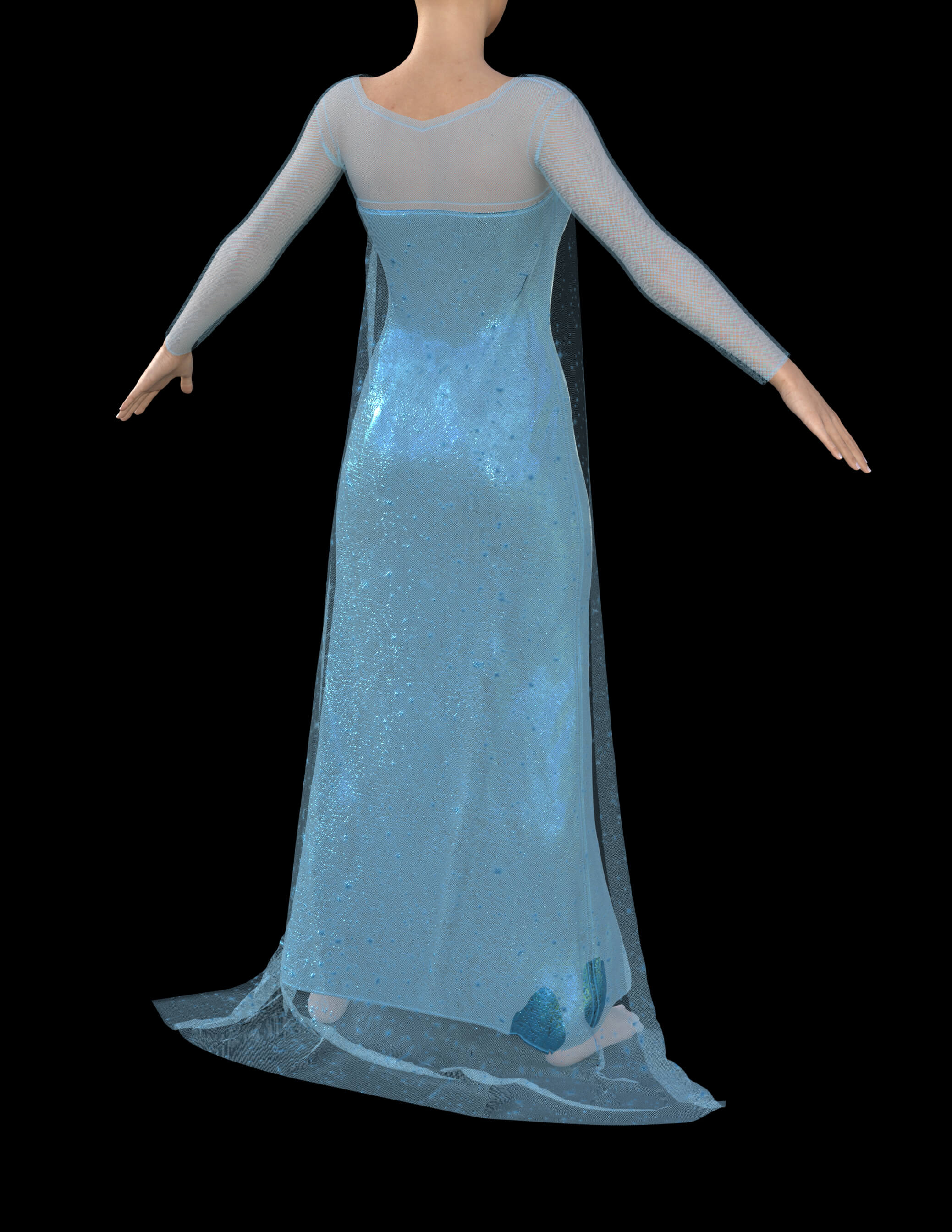 Elsa Evening Dress With Cape for Genesis 8 Female - Daz Content by RN95